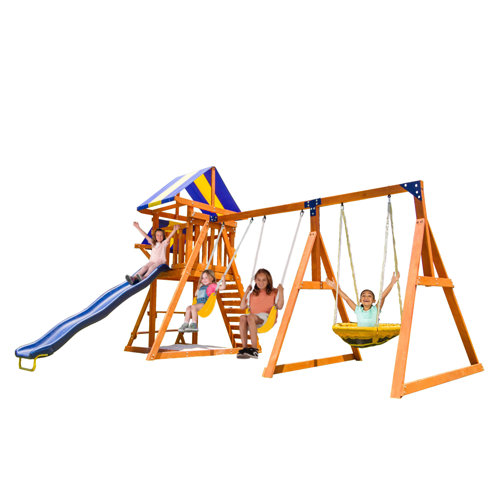 Sportspower Willow Creek Wooden Swing Set with Lifetime Warranty on 8 ...