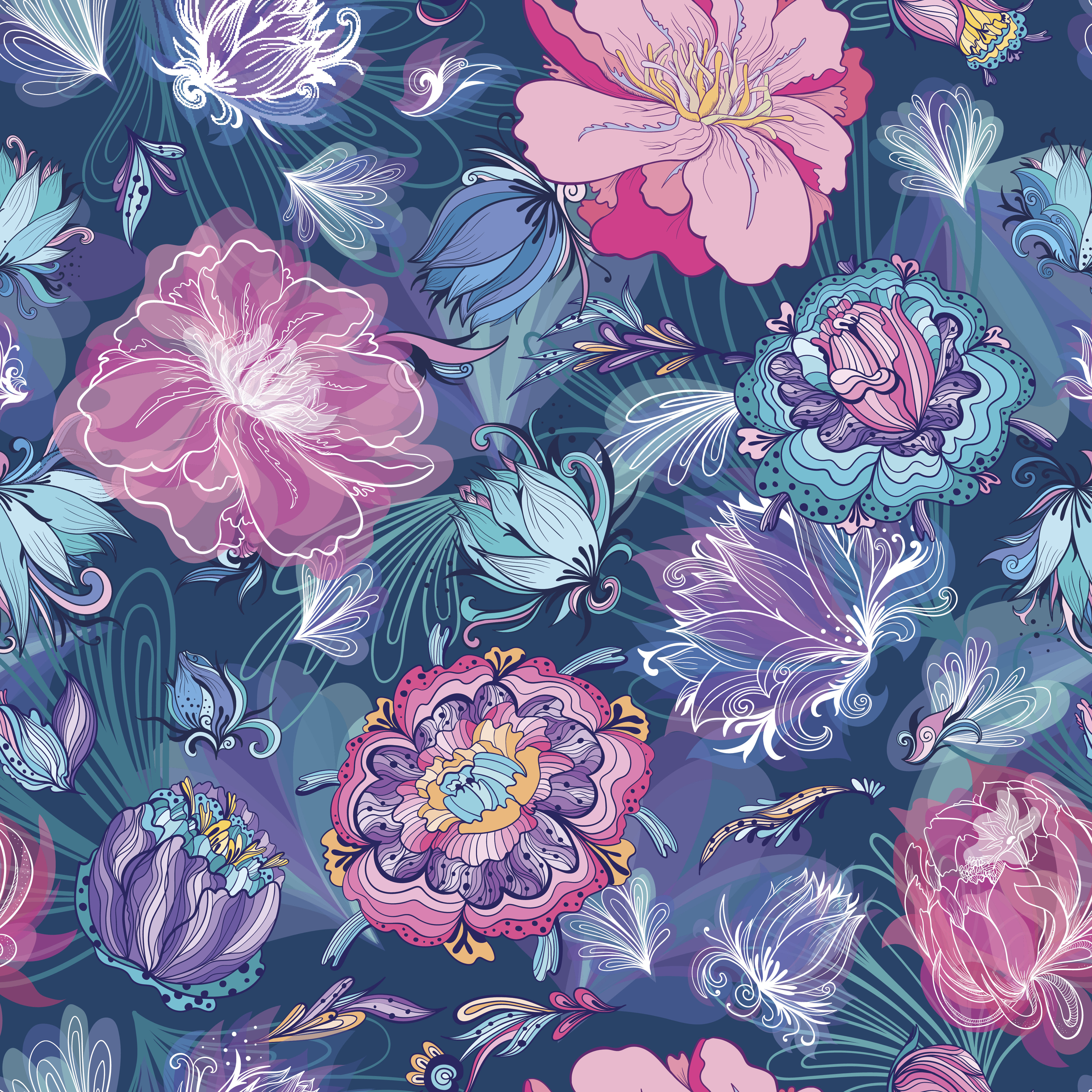 Wildon Home® Woonsocket Floral Pattern On Canvas by Kisika Graphic Art ...