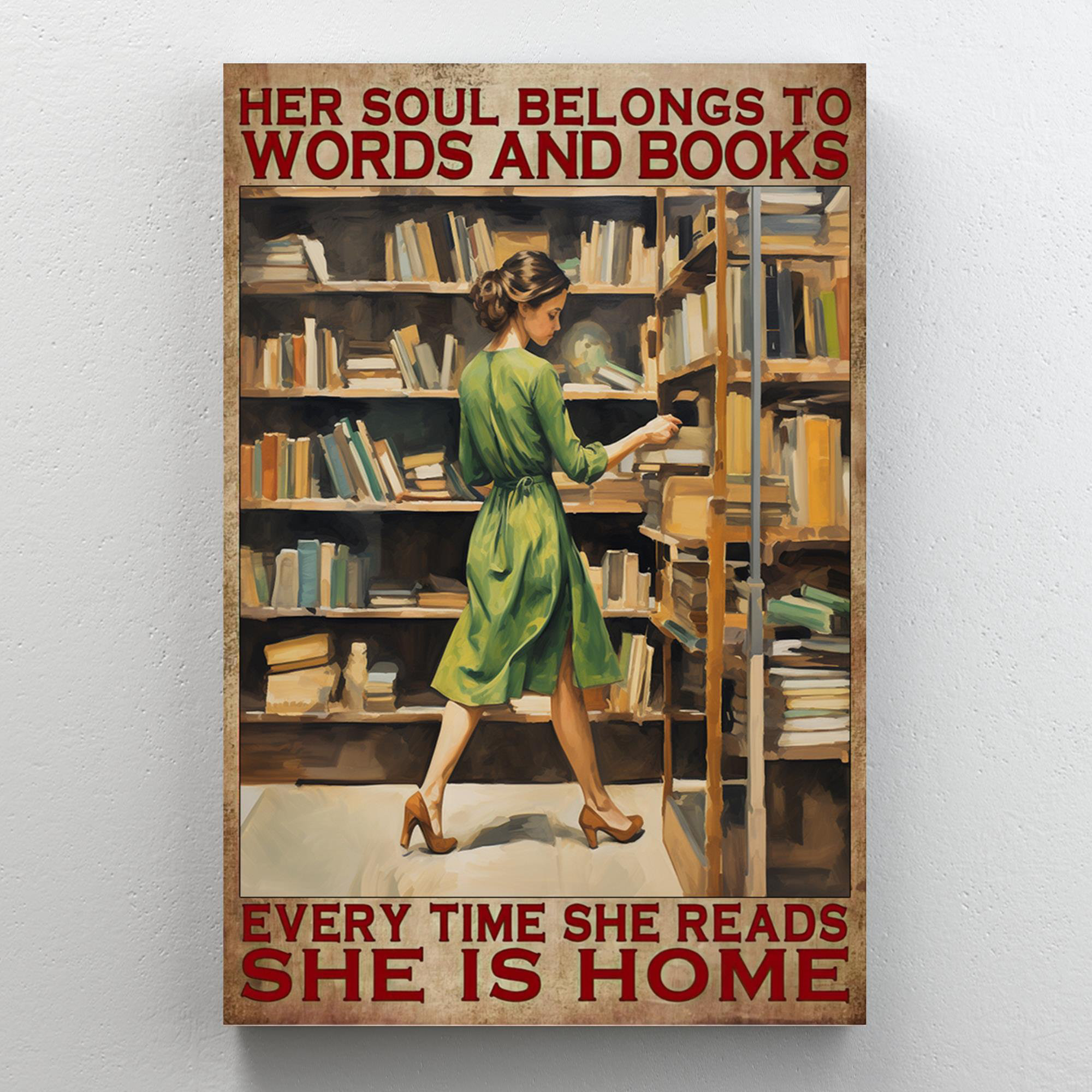 Trinx Her Soul Belongs To Words And Books - 1 Piece Rect Her Soul ...