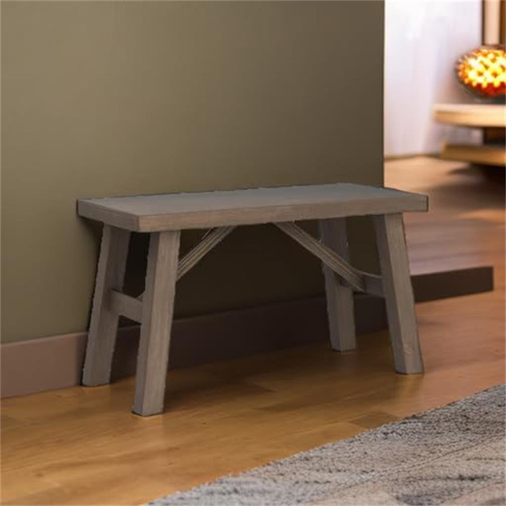 Ophelia & Co. Sawmill Wood Bench, 30" Farmhouse Entryway Bench For ...