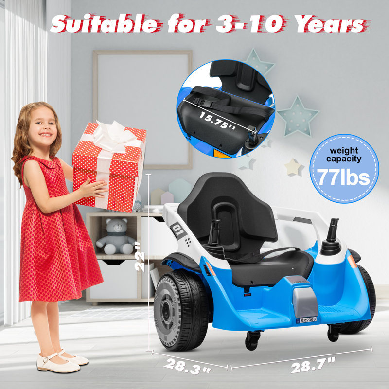 JOYRACER 24V Electric Ride on Bumping Car Toy W/Parent Remote Control ...