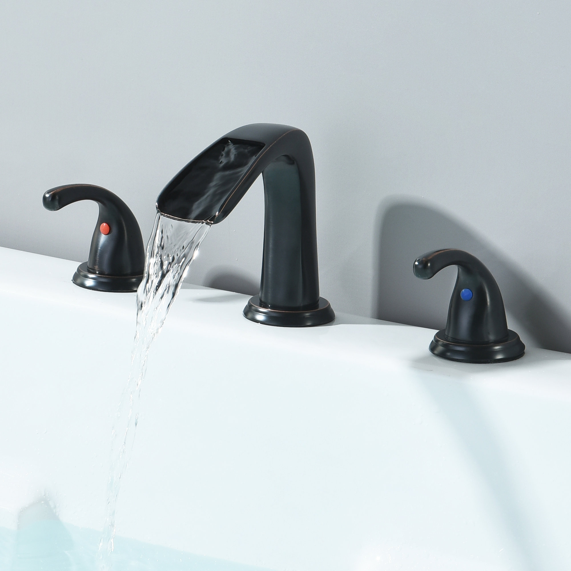 KEBOO Widespread Bathroom Faucet with Drain Assembly & Reviews | Wayfair