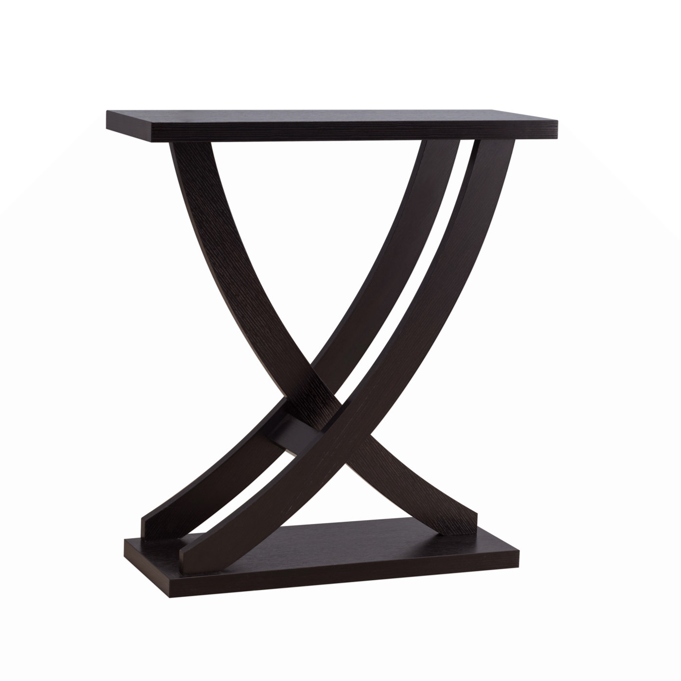 Ebern Designs Console Table With Curved Intersecting Legs And Spacious ...
