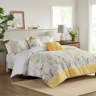 Xylbina Modern Cottage Yellow Floral Comforter Set With Throw Pillows ...