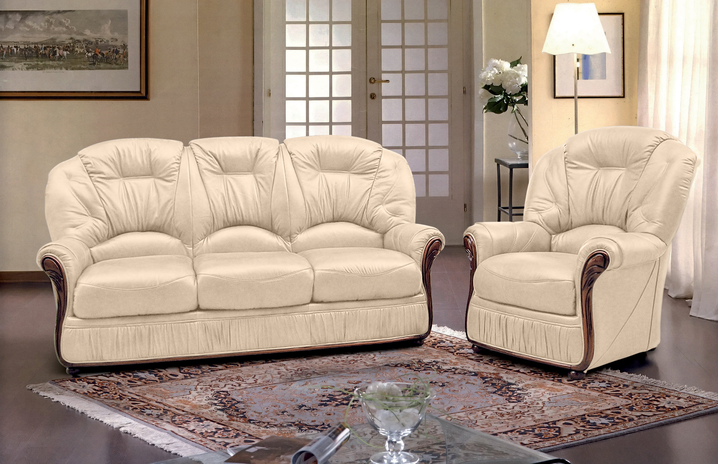 2 piece leather sofa set store