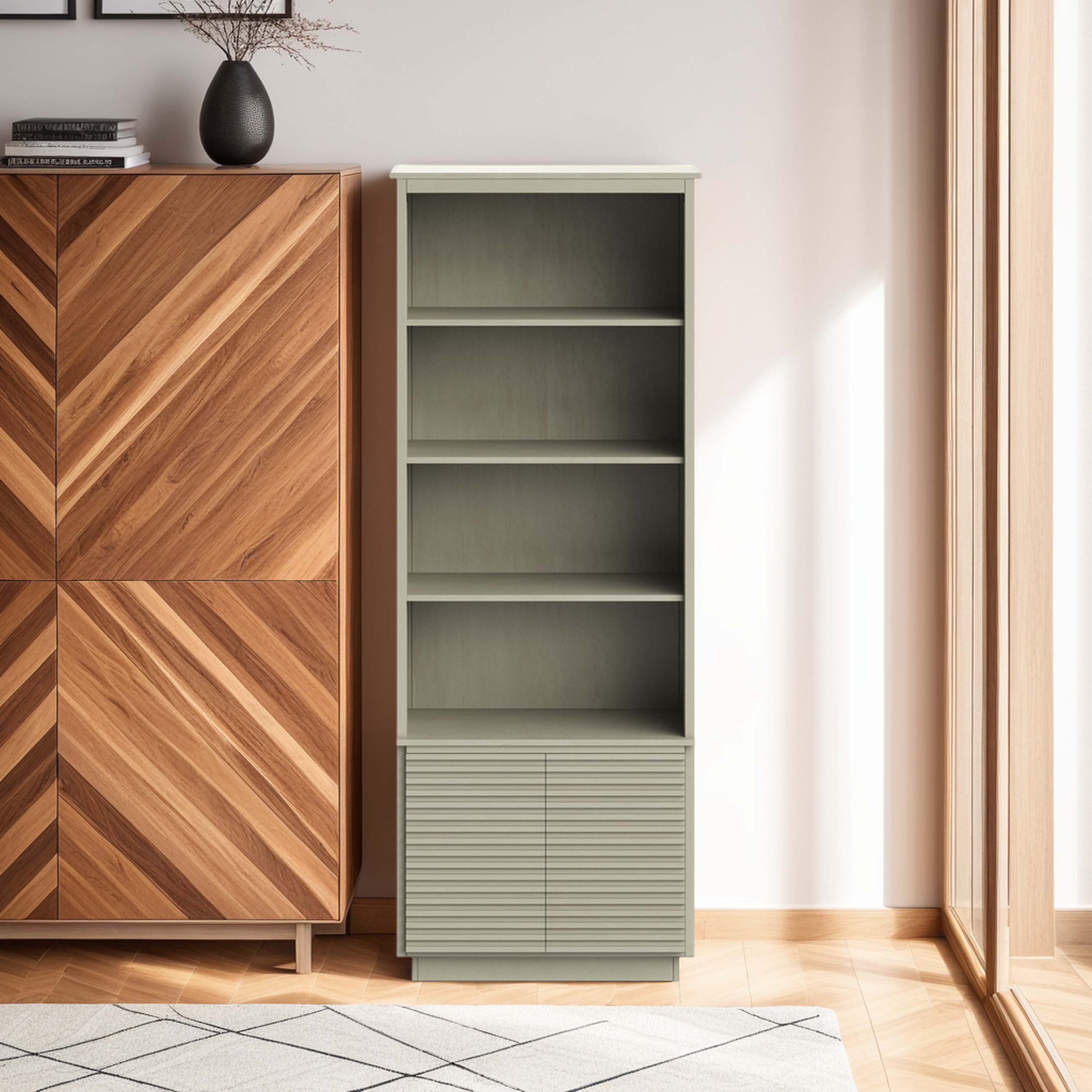 Hokku Designs 84 inch Tall Bookcase, No Assembly Required - Wayfair Canada