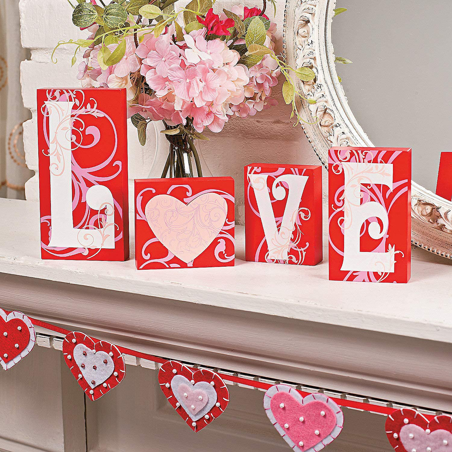 The Holiday Aisle® 4 Piece Wooden Love Blocks Set & Reviews | Wayfair