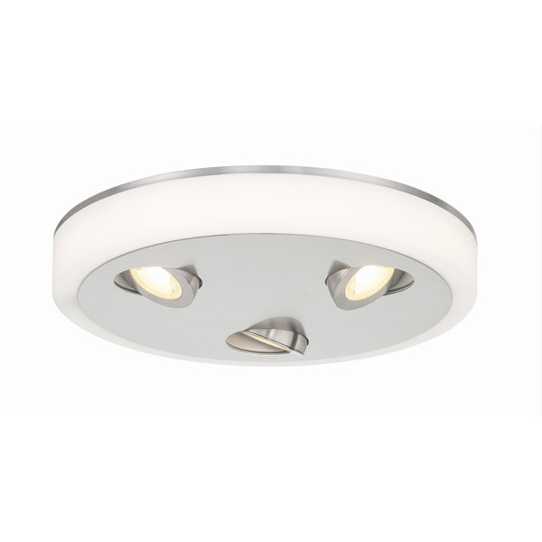 Wrought Studio Mendon 16 In. Contemporary Brushed Nickel Integrated Led ...