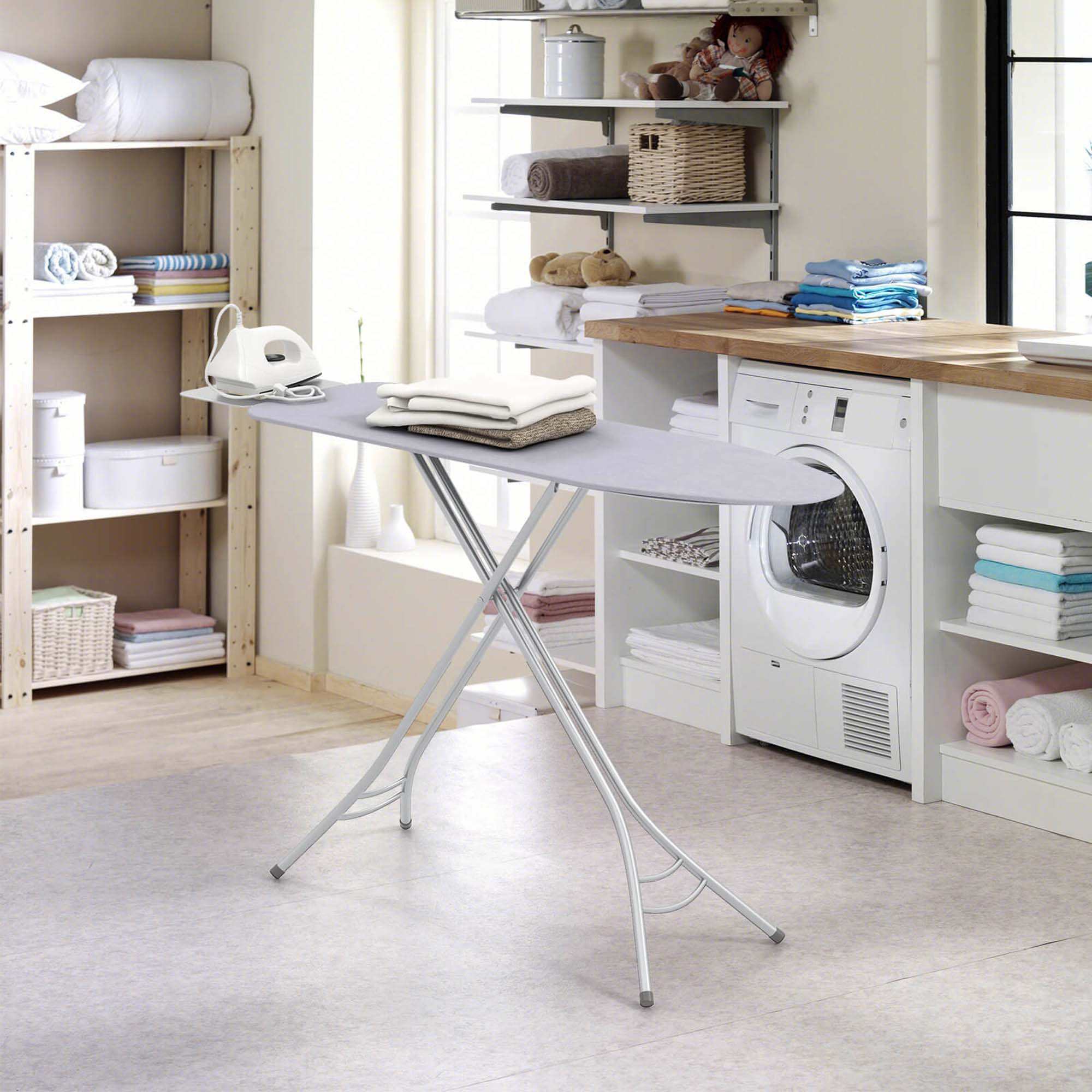 Costway Compact & Portable Ironing Board With Iron Rest Removable Cover ...