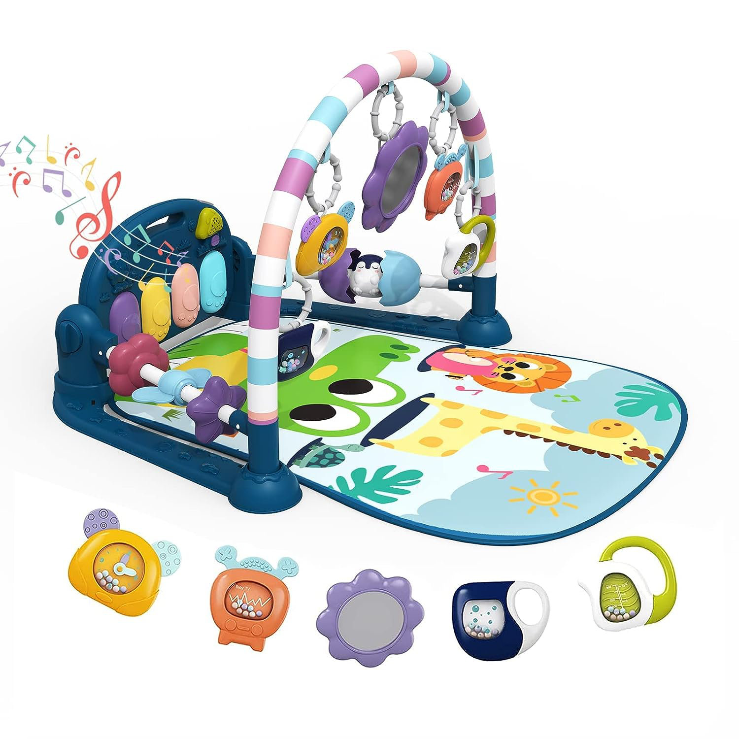 dearlomum Baby Play Mat Baby Gym,Funny Play Piano Tummy Time Baby ...