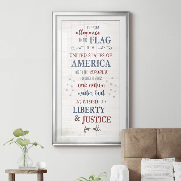 Trinx Pledge Of Allegiance Framed On Paper Textual Art | Wayfair