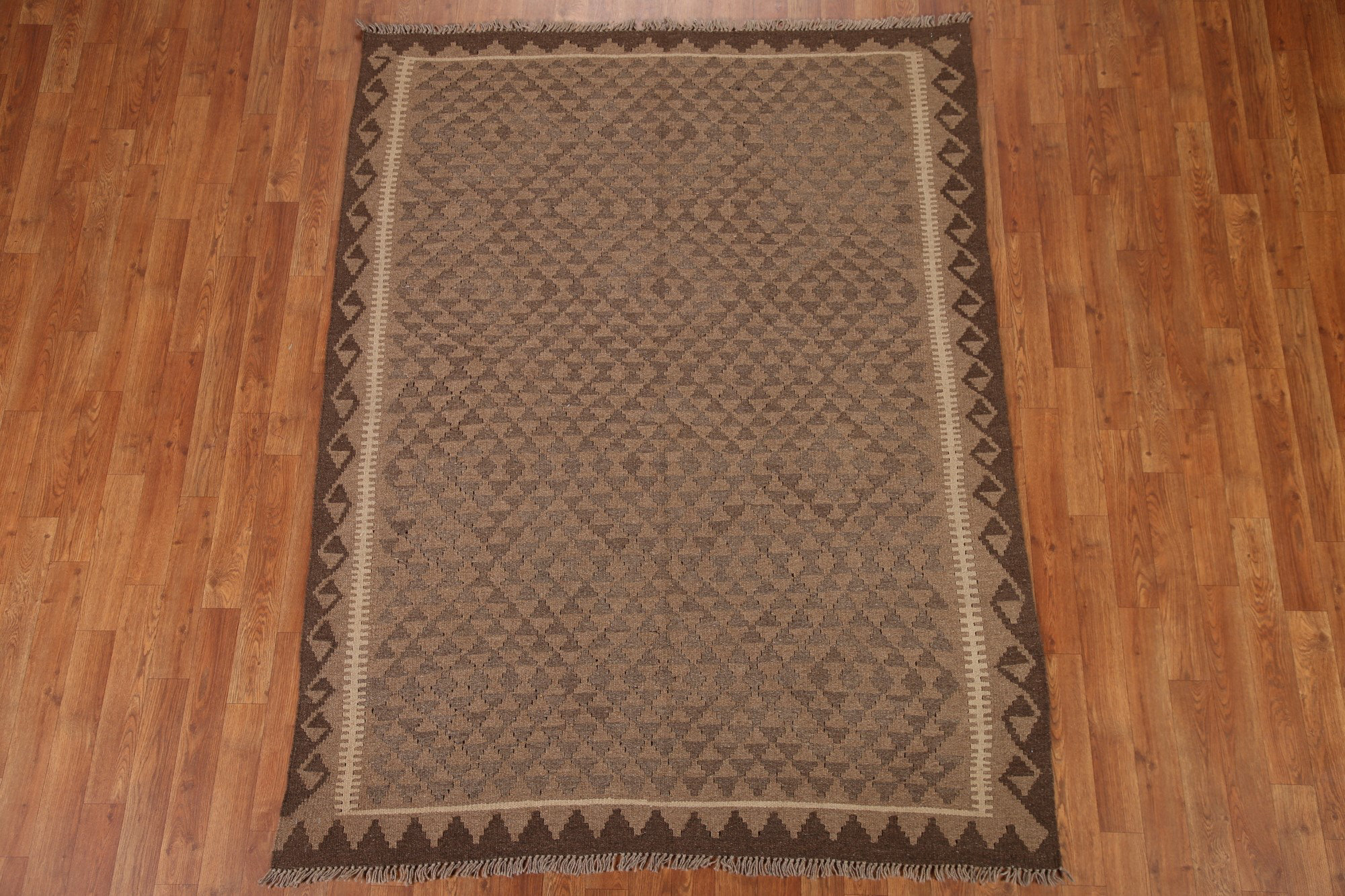 Isabelline Geometric Kilim Oriental Area Rug 5x6 | Wayfair
