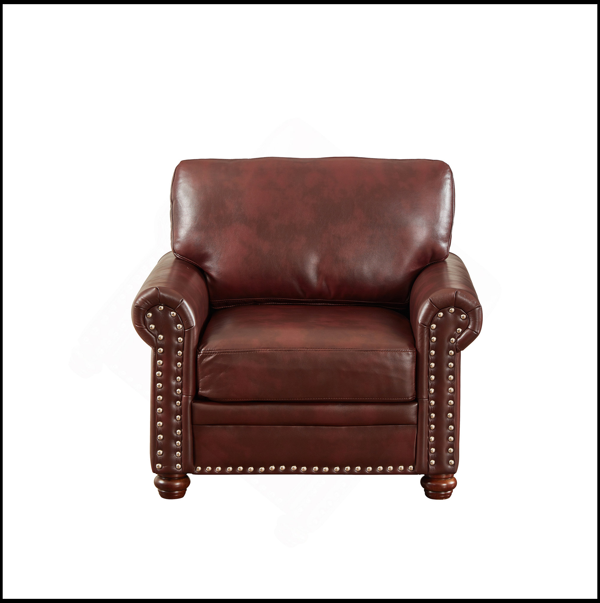 Winston Porter Living Room Sofa Single Seat Chair With Wood Leg Faux ...