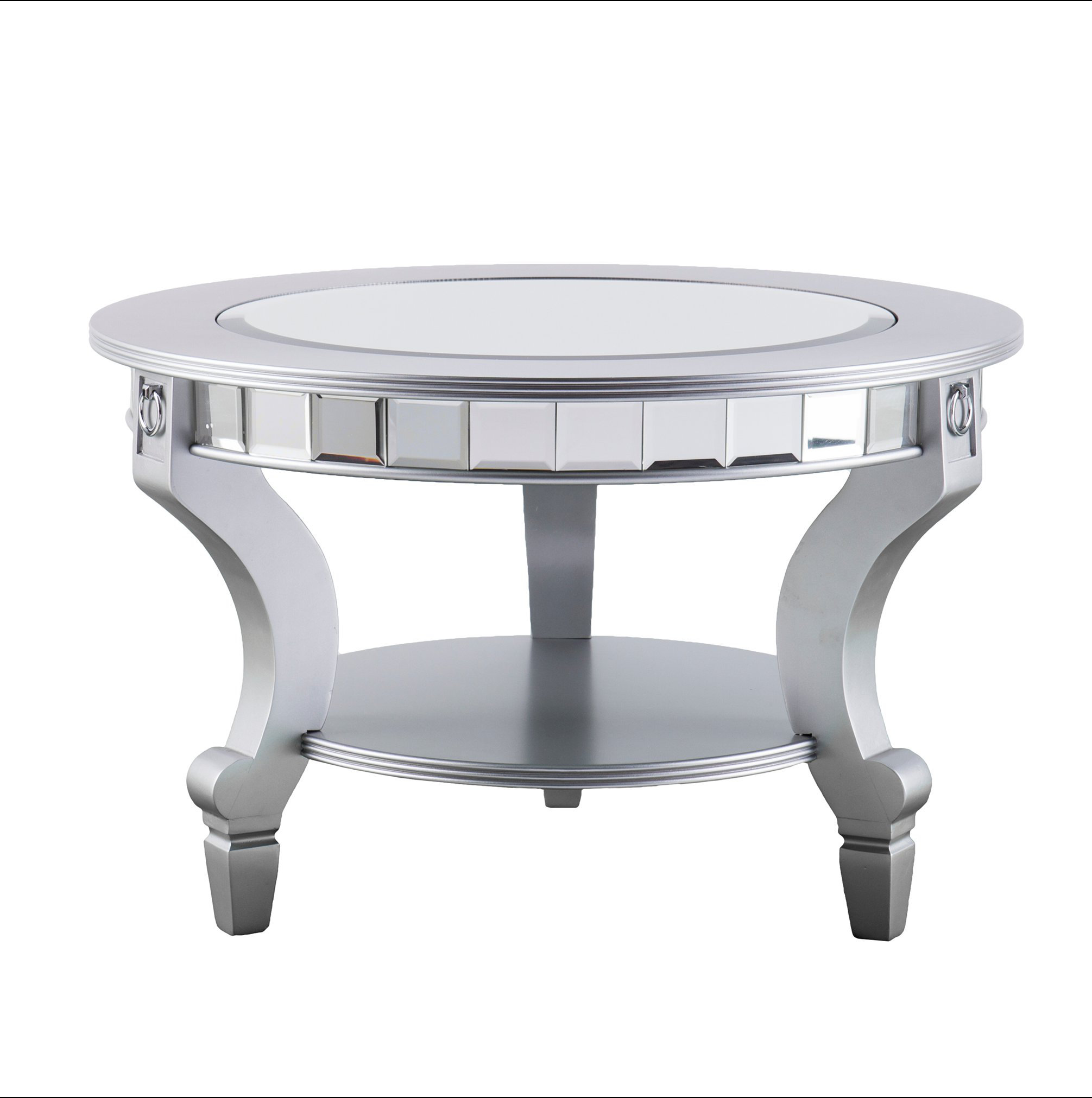 Mercer41 Linsay Mirrored Round Cocktail Table | Wayfair