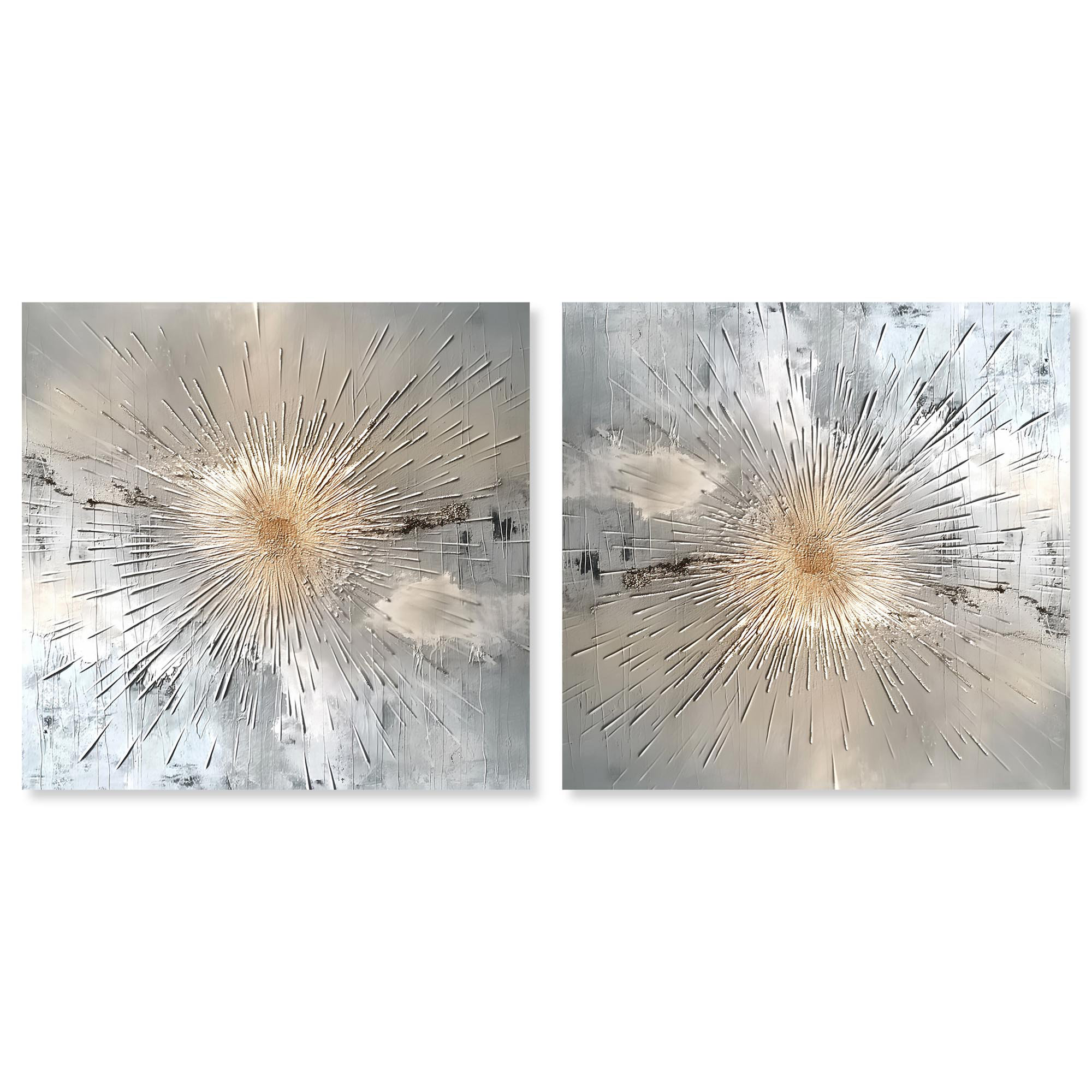 Art Remedy Golden Surge Set Canvas Modern Contemporary by Art Remedy ...