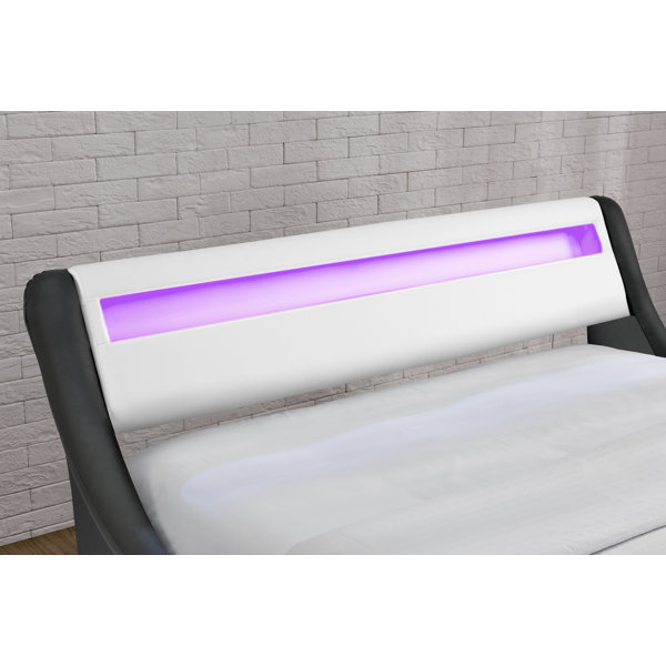 Brayden Studio Galaxy LED Upholstered Ottoman Bed & Reviews | Wayfair.co.uk