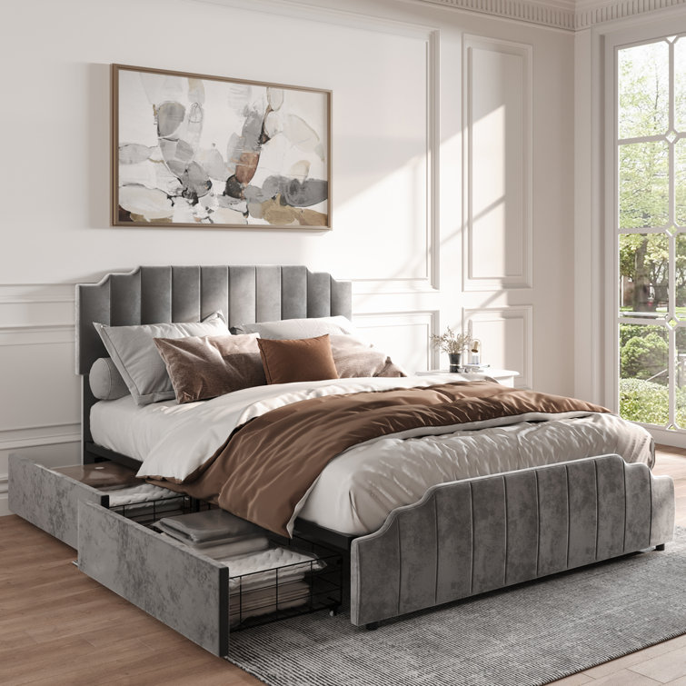 Aishling Queen Upholstered Storage Platform Bed