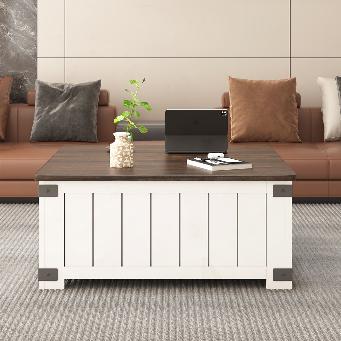 Lark Manor™ Farmhouse Lift Top Coffee Table with Storage | Wayfair