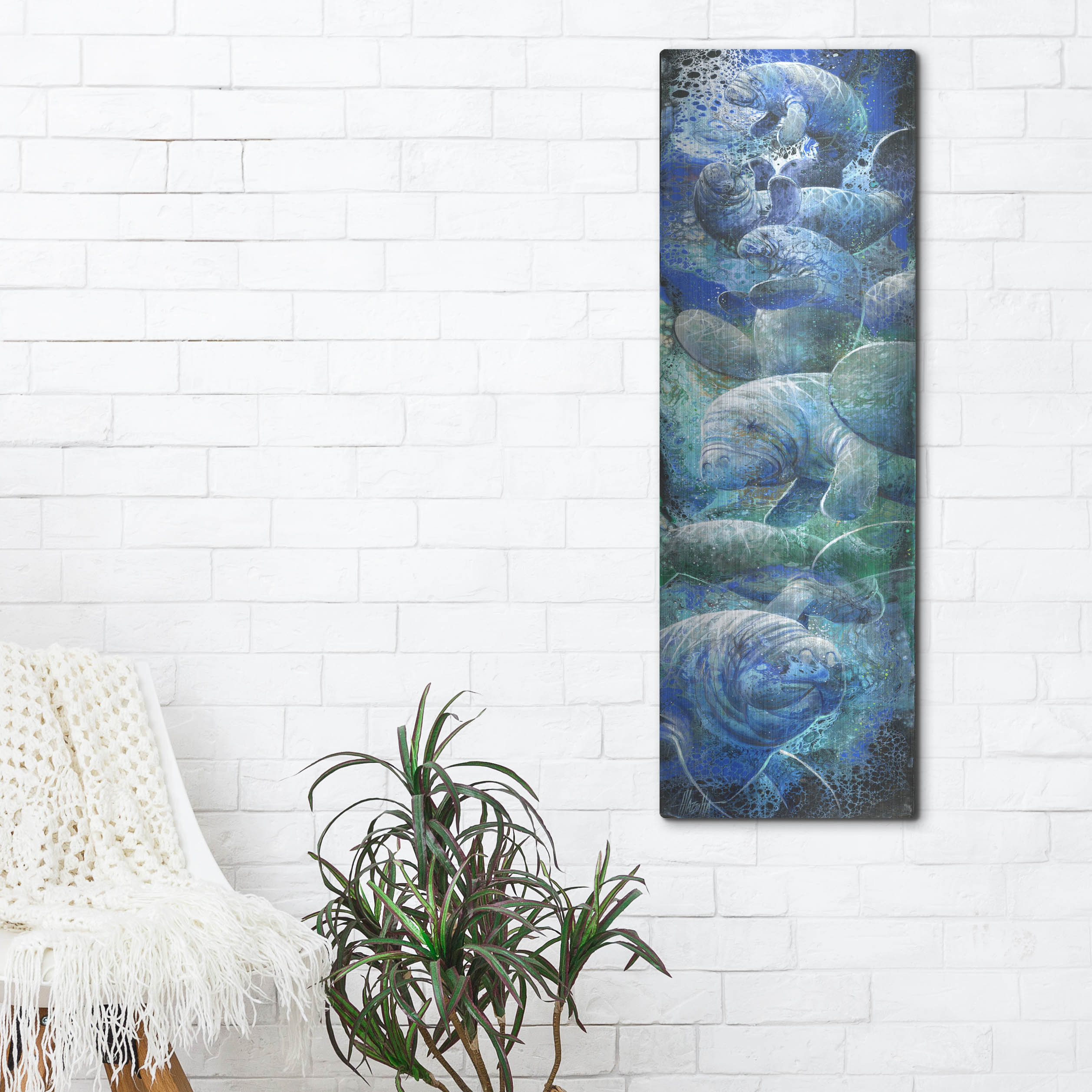 Rosecliff Heights 'Sea Cow Ballet' by James Mazzotta Metal Wall Art, 16 ...