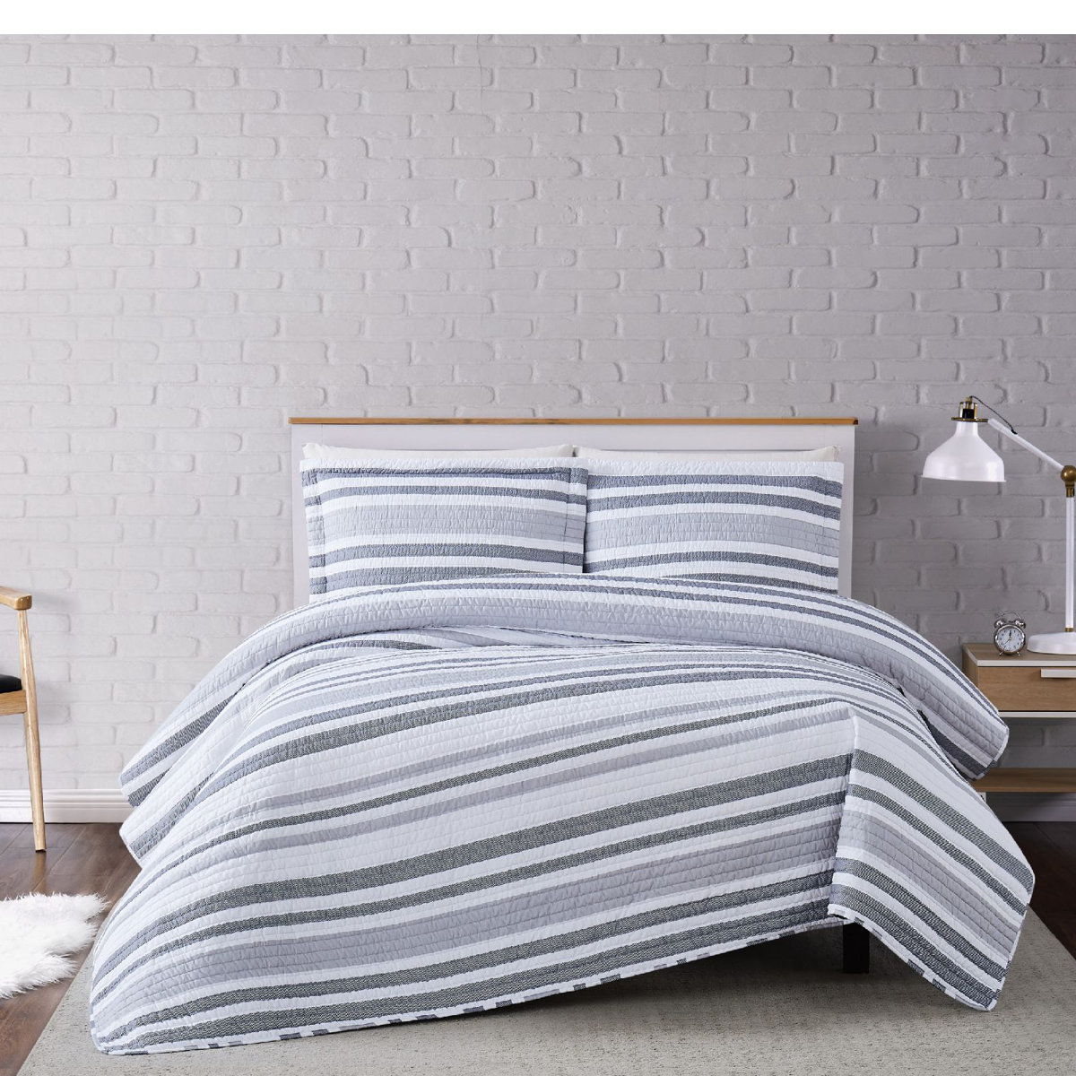 Truly Soft Curtis Stripe Quilt Set & Reviews | Wayfair