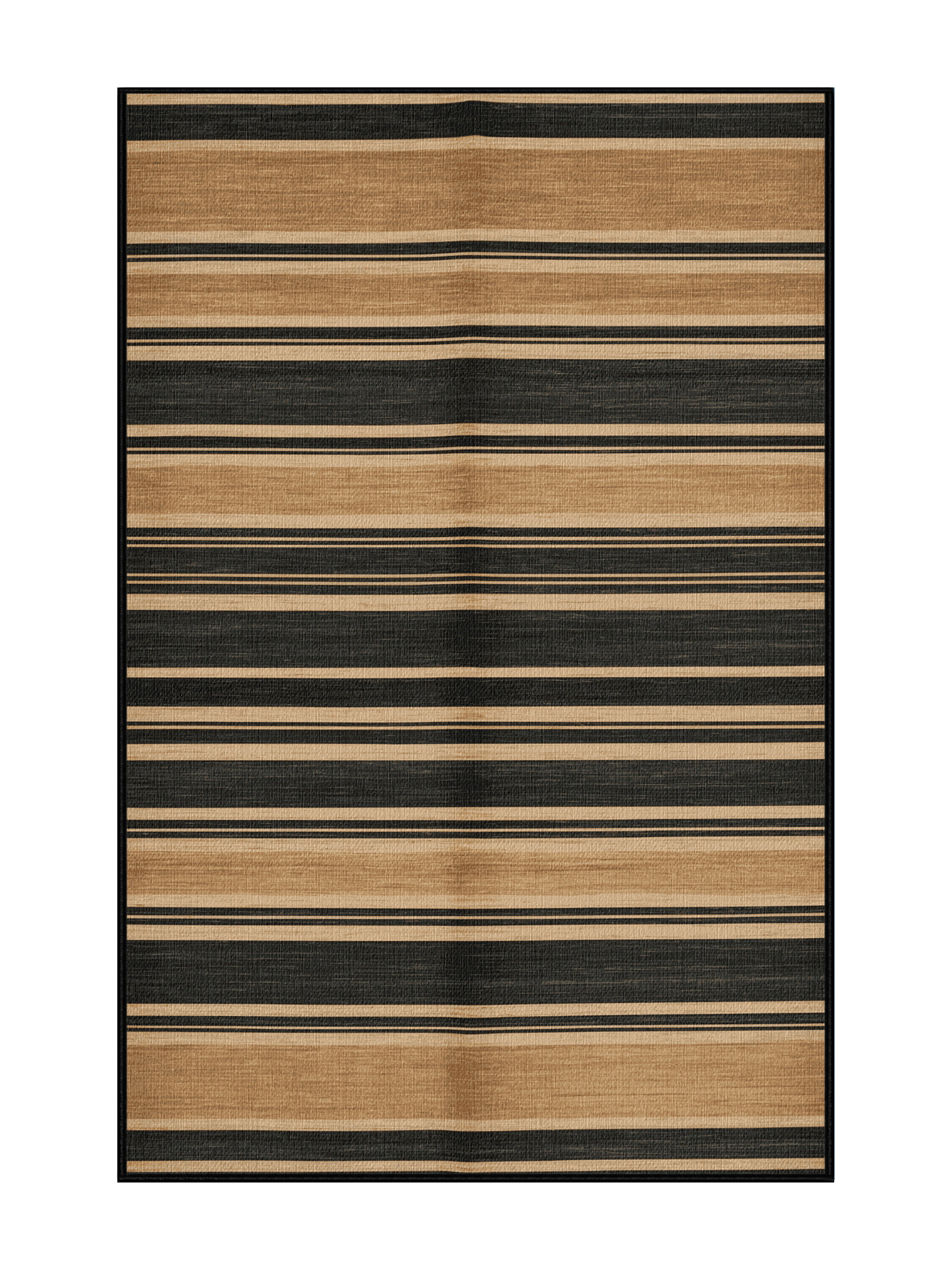 Rosecliff Heights Washable Almond Dark Gray Striped Area Rug | Wayfair
