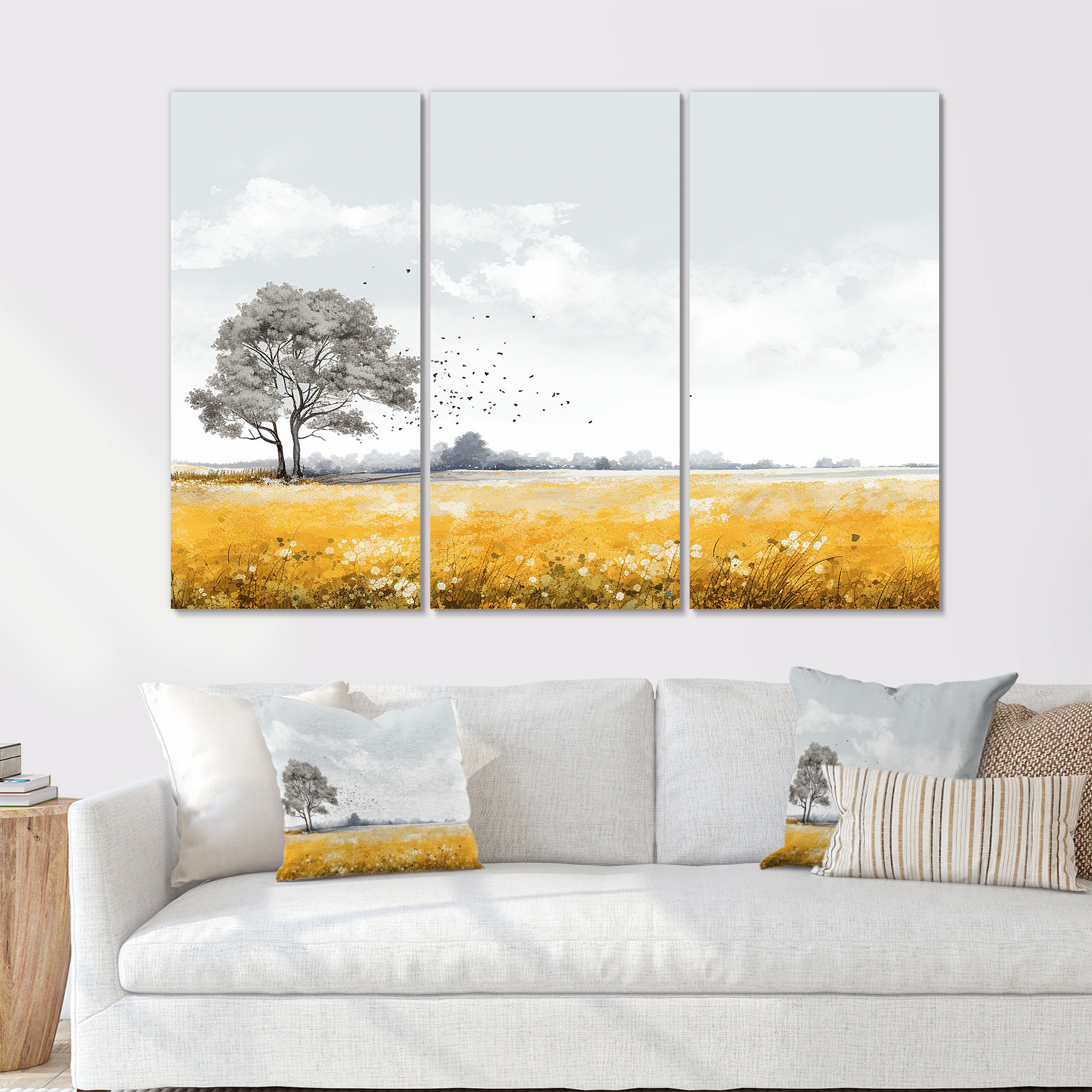 Latitude Run® Meadow Scenery Minimalism III - Meadow Wall Art Set | Wayfair