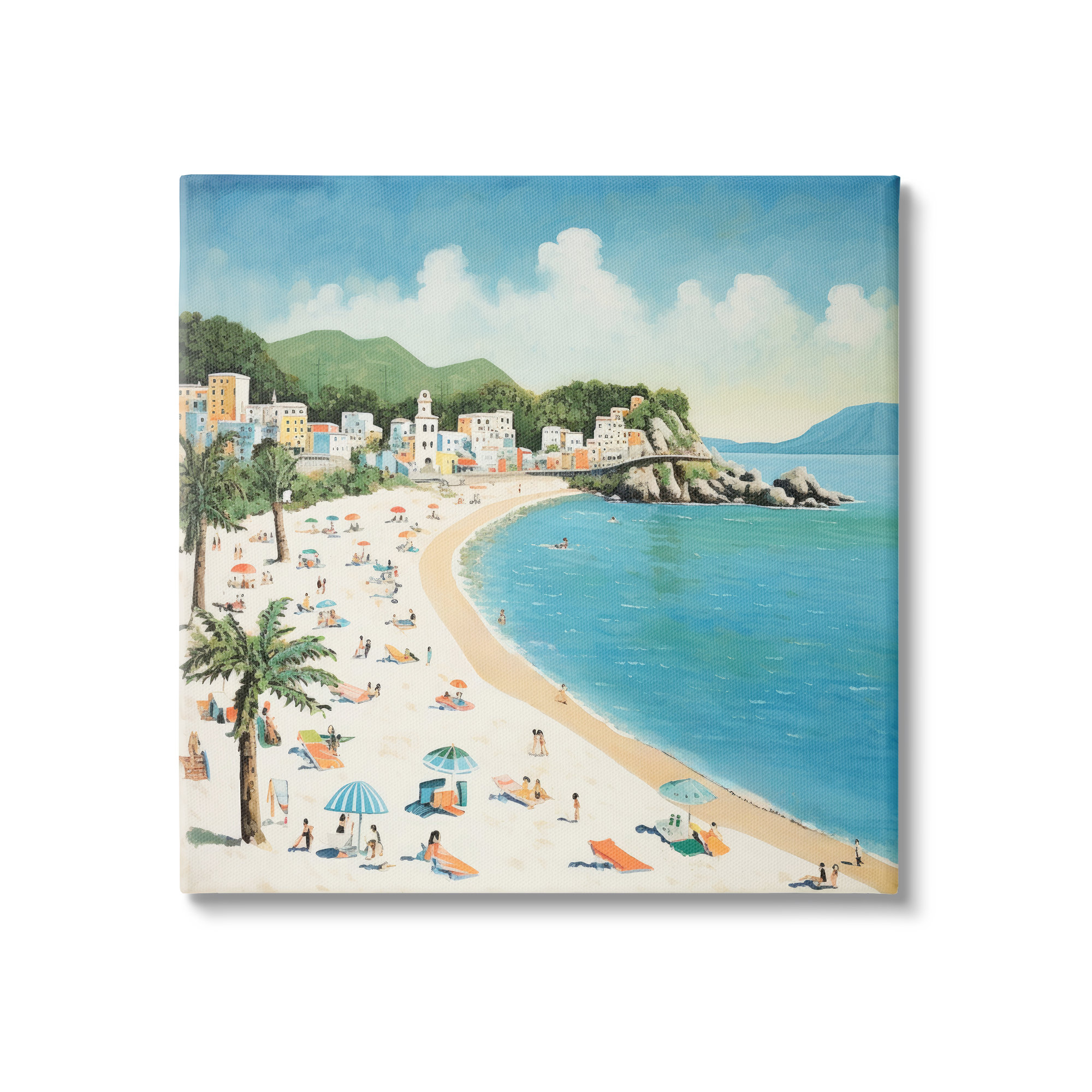 Highland Dunes Tropical Beach Goers Canvas Wall Art by Lazar Studio ...