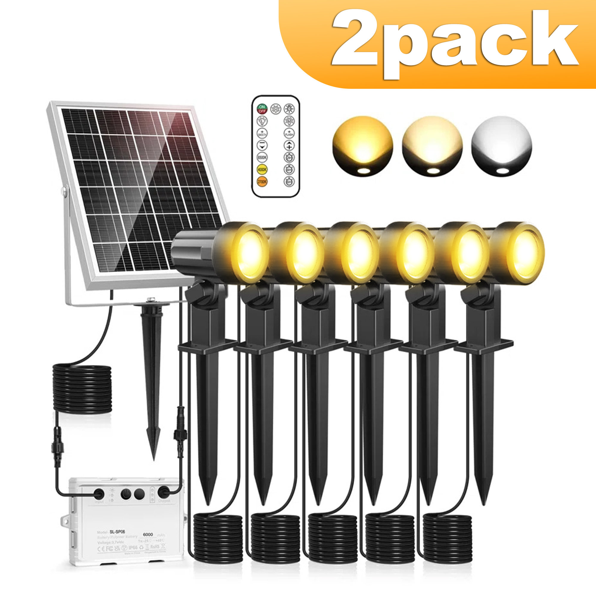 HOME LIGHTING GALLERY INC. Black Low Voltage Solar Powered Integrated ...