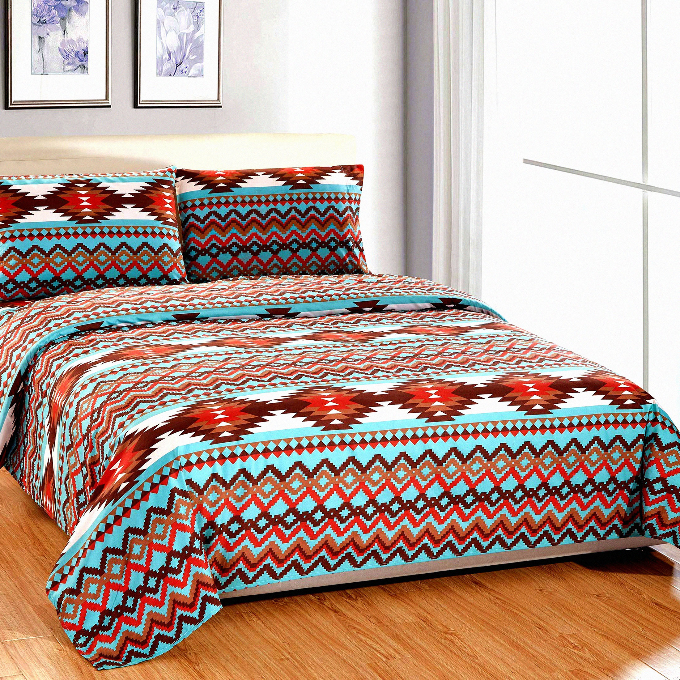 bed sheets turquoise