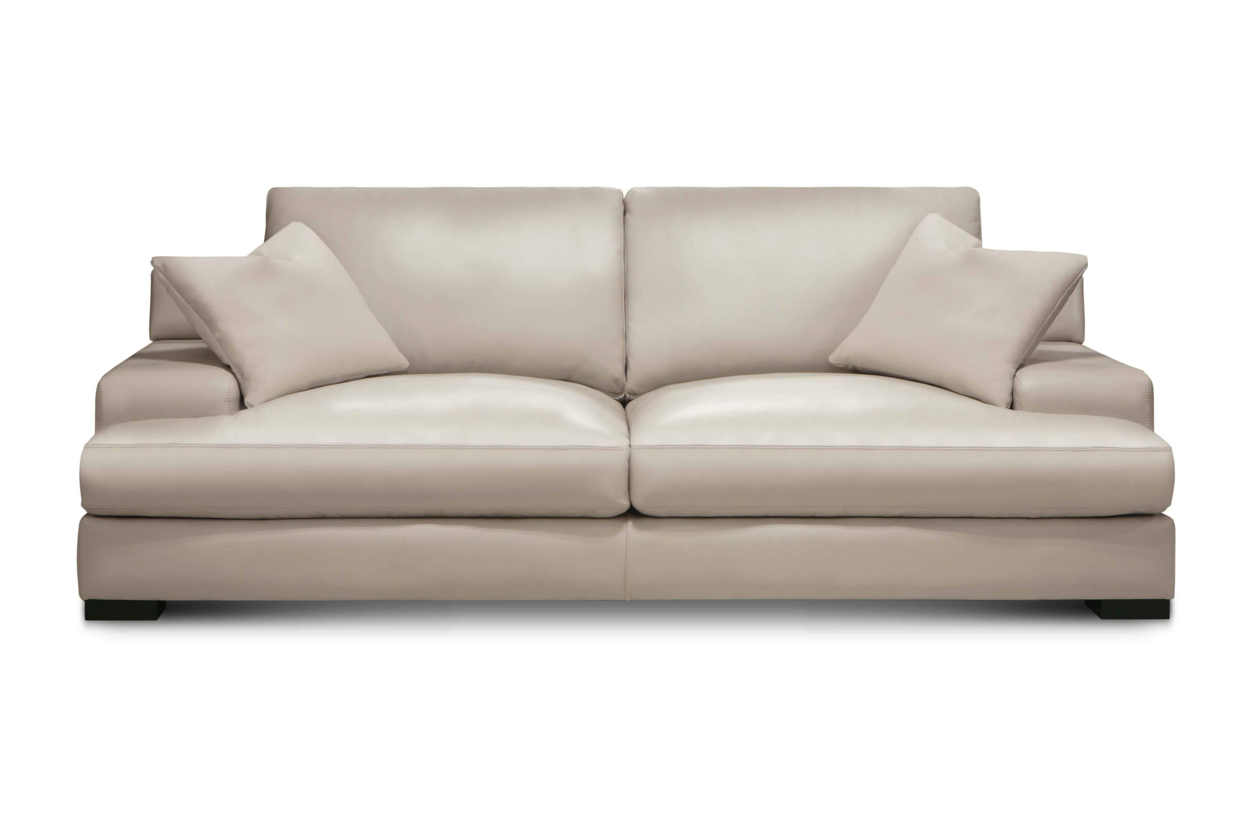 Hokku Designs Emest 94" Genuine Leather Square Arm Sofa | Wayfair