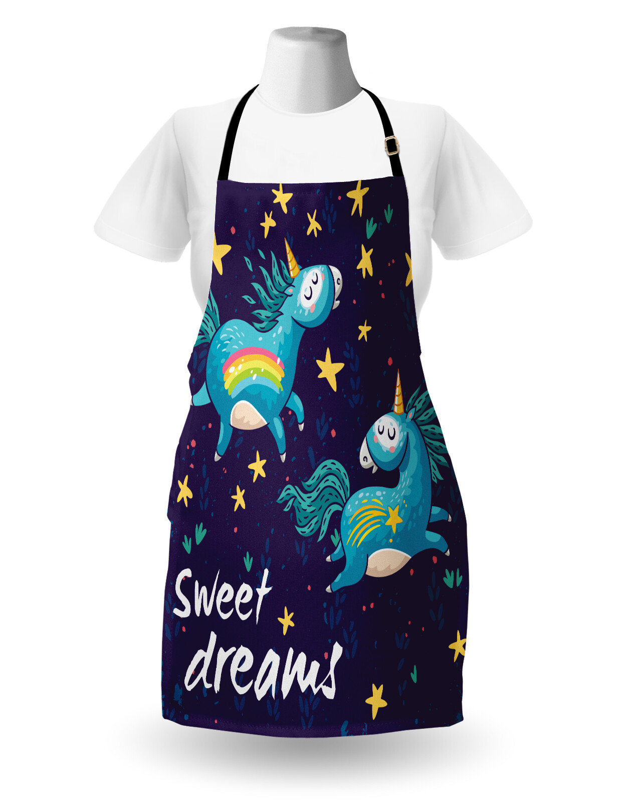 East Urban Home Saying Apron Unisex, Unicorn Night Sky, Adult Size ...