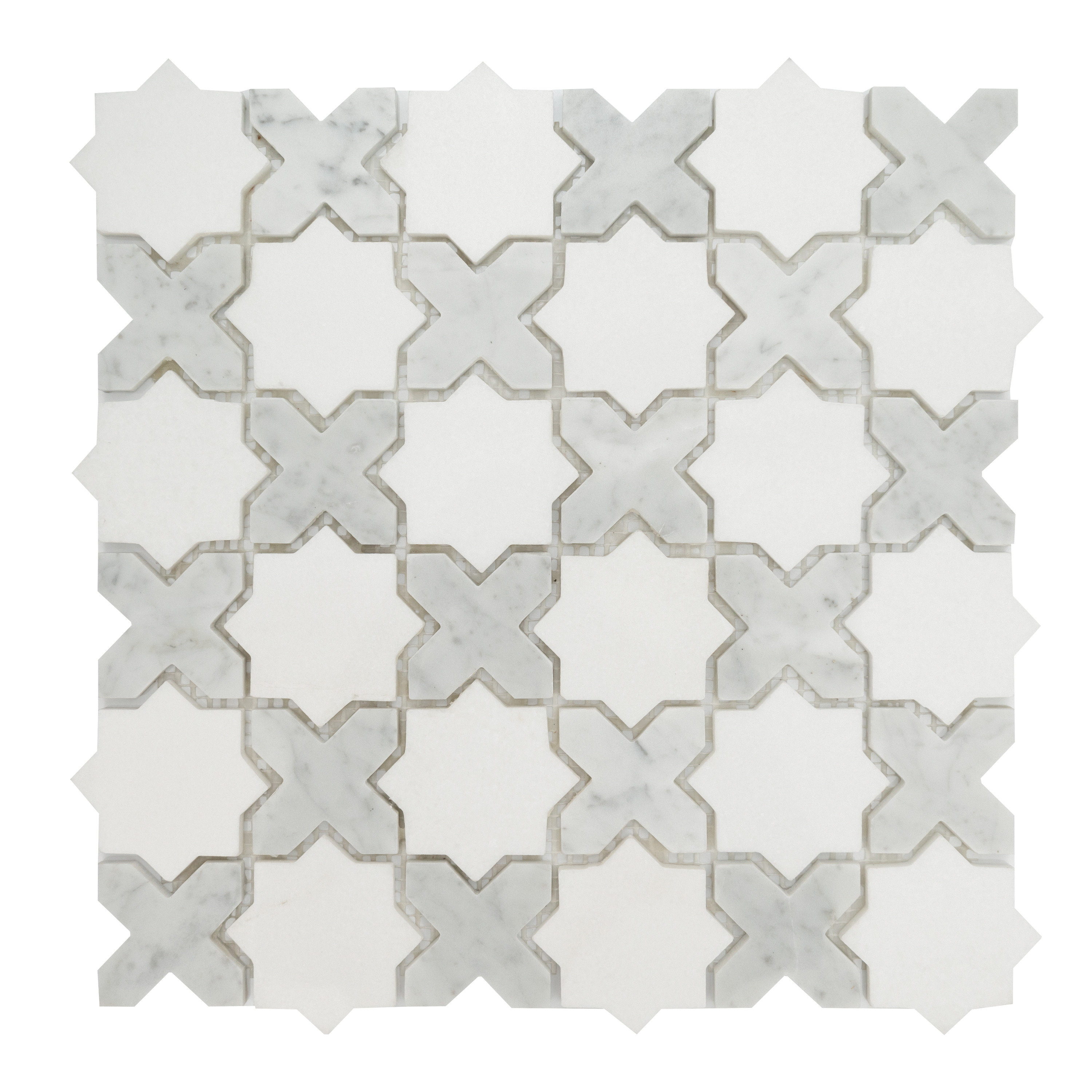 Ackland Era Wynn Geometric 12 in. x 12 in. Polished Marble Mosaic Floor and Wall Tile & Reviews ...