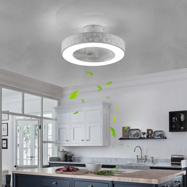 Wrought Studio™ Sleep Under The Stars: Elegant Moon & Star Ceiling Fan ...