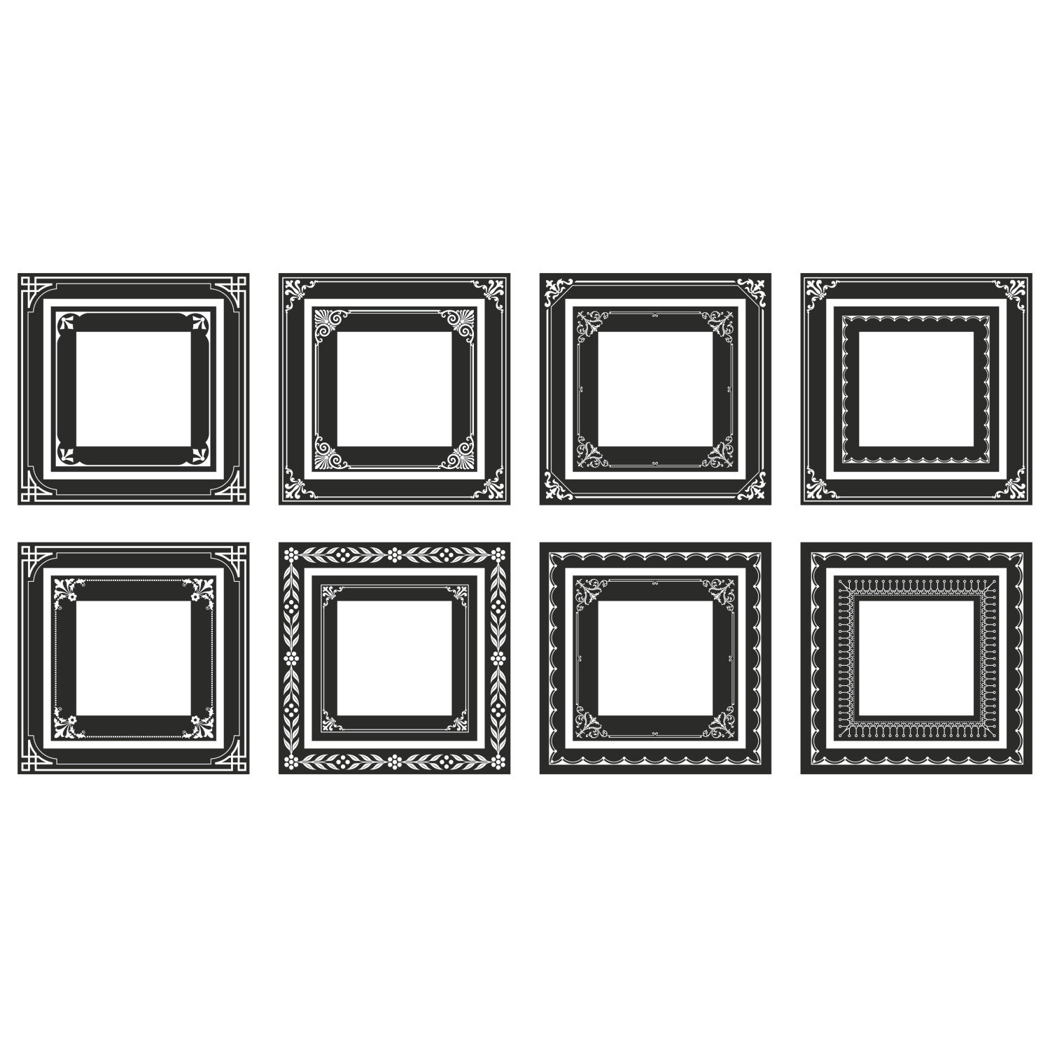 Room Mates ORNATE GALLERY FRAMES PEEL & STICK WALL DECALS | Wayfair