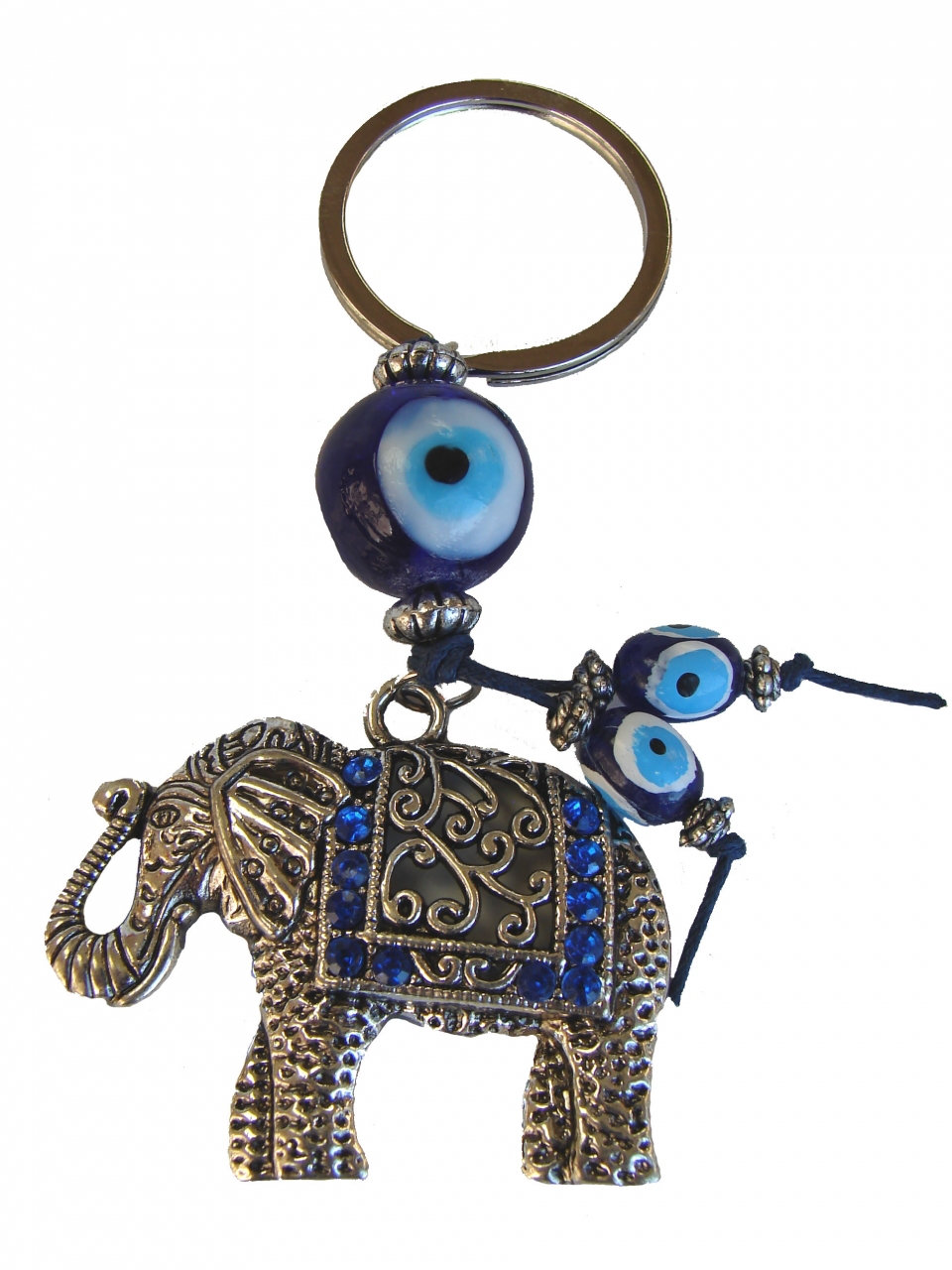Feng Shui Import Elephant with Evil Eye Protection Key Chain | Wayfair