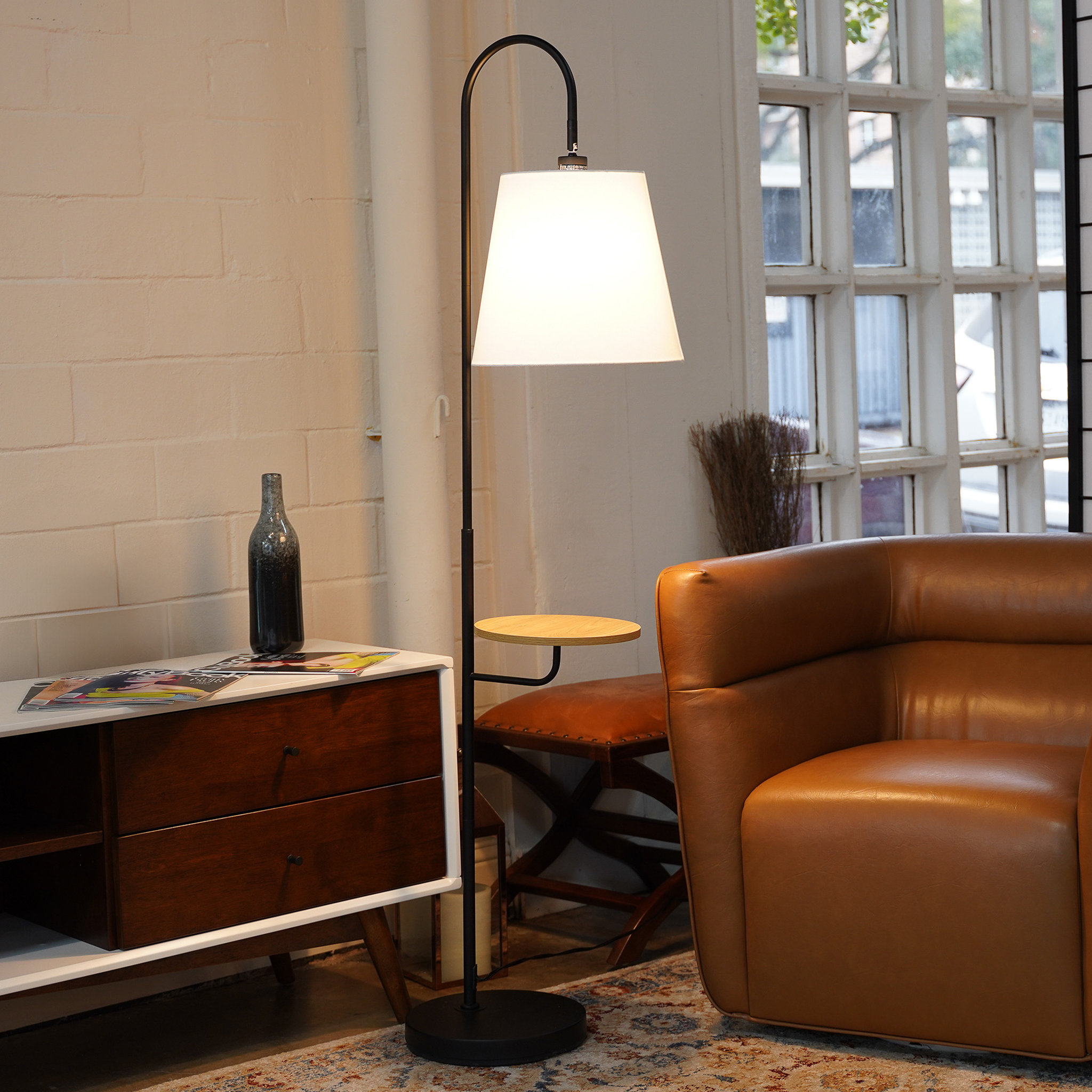 Lark Manor Lometa Traditional Painted Metal with attached Desk Fabric ...