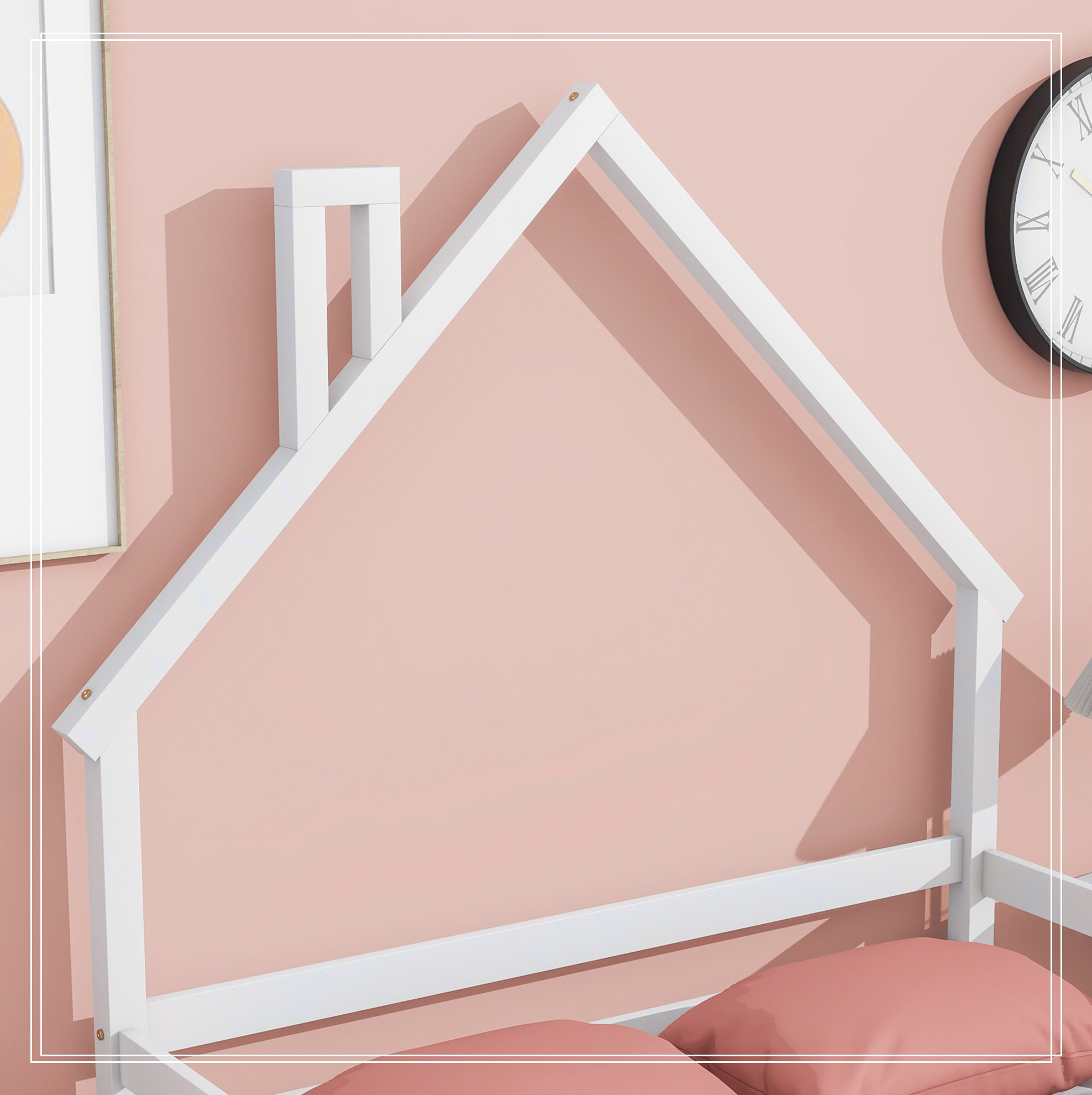 Harper Orchard House-Shaped Headboard Bed With Handrails And Slats ...