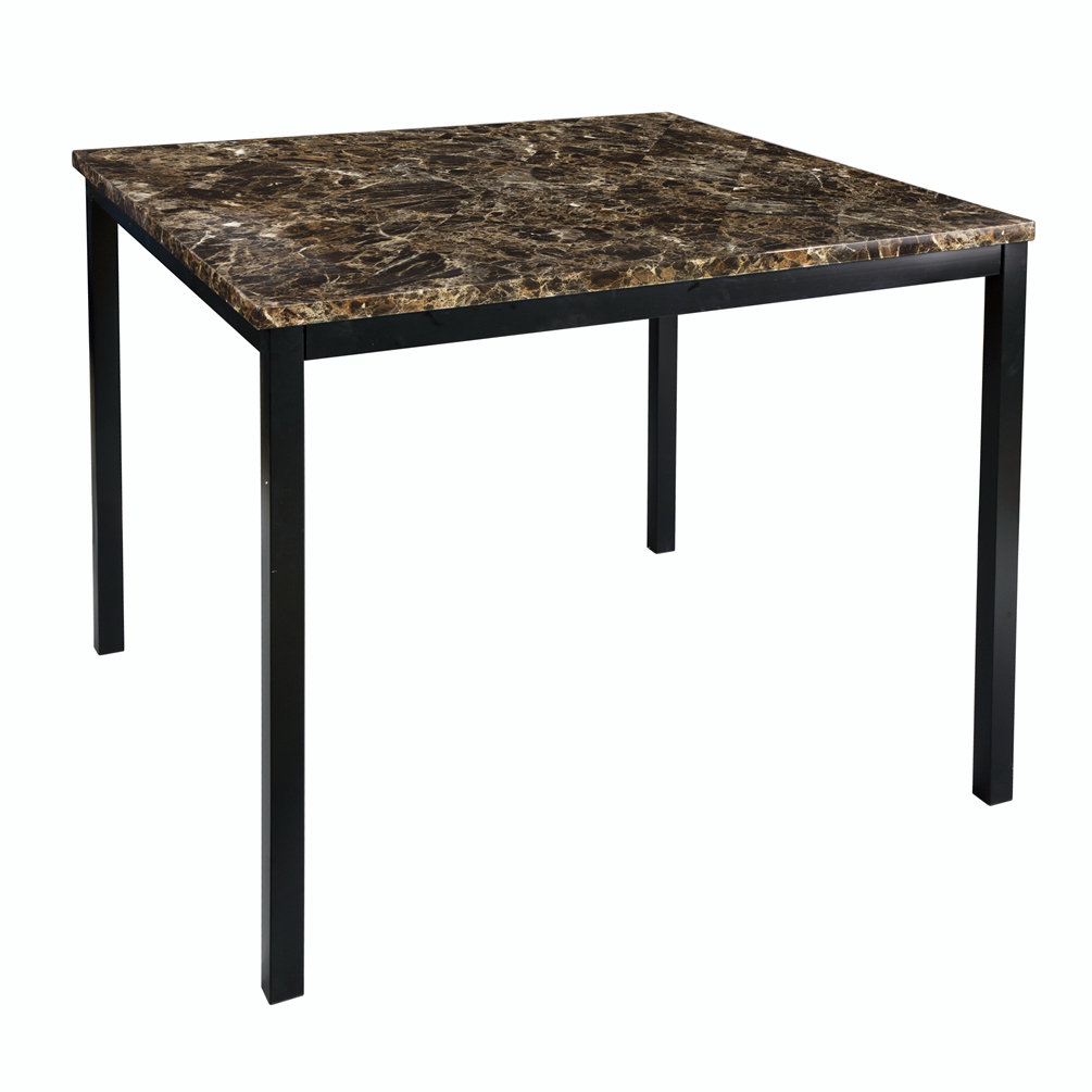 Brayden Studio® Dolres Marble Top Metal Base Dining Table - Wayfair Canada