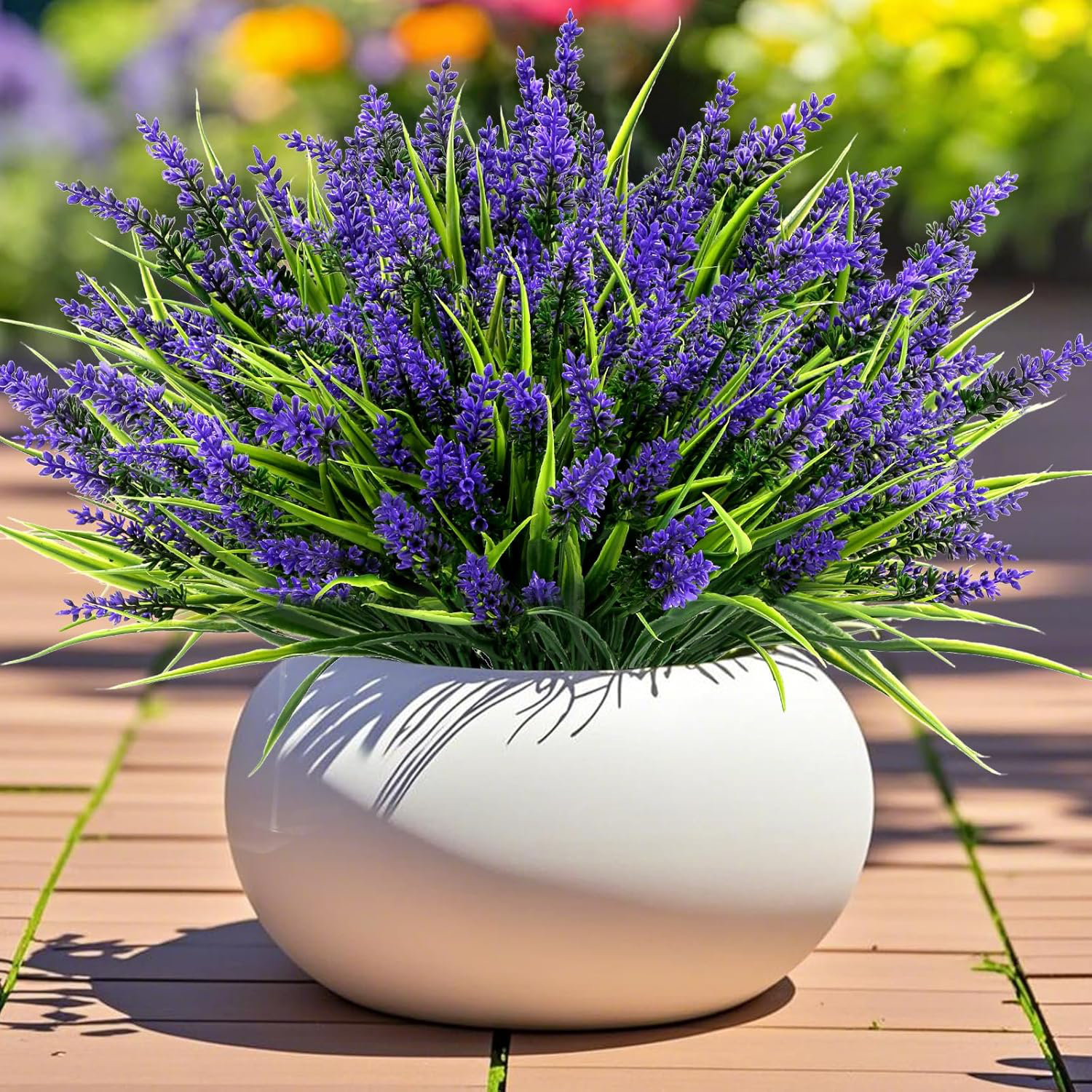 Primrue 24 Bundles Artificial Plants Flowers Outdoor Faux Lavender ...