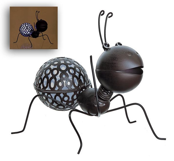 Northlight Seasonal 11" LED Lighted Solar Powered Espresso Brown ...