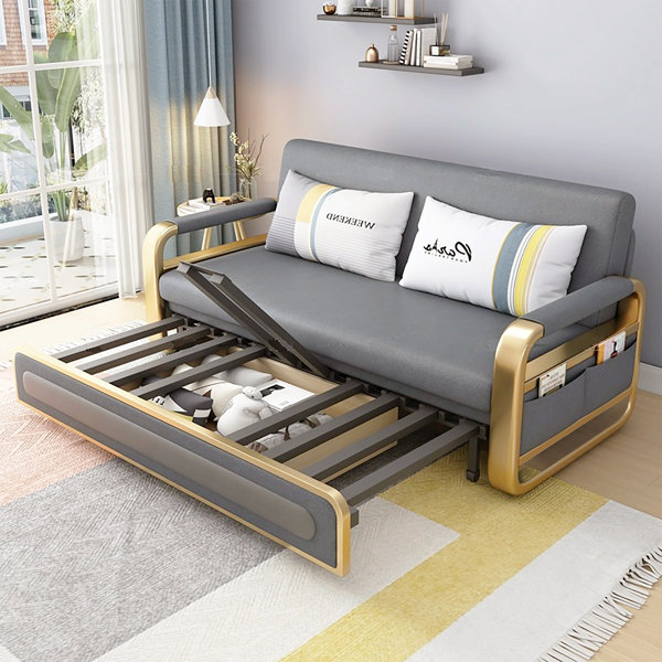 Latitude Run® Carthel Upholstered Foldable Sofa Bed Convertible Cushion ...