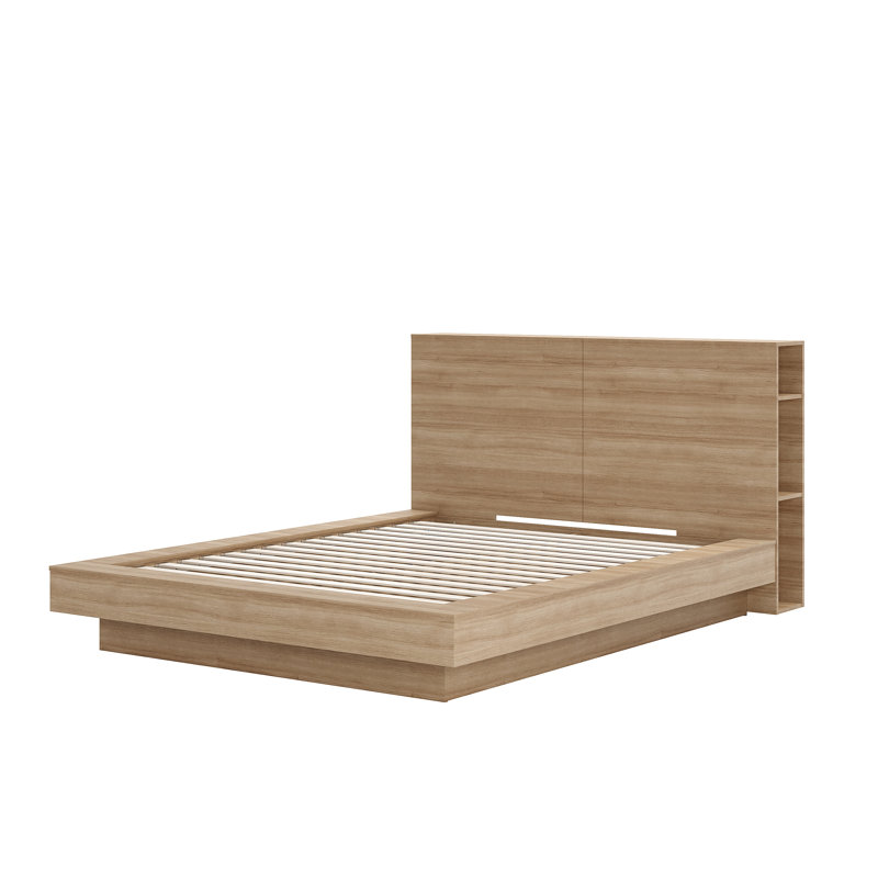 Wade Logan® Brix Platform Bed & Storage Headboard & Reviews | Wayfair
