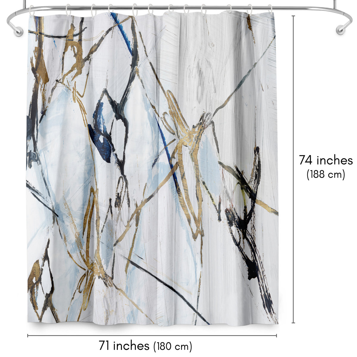 The Twillery Co.® Abstract Shower Curtain Moonstruck by PI Creative Art ...