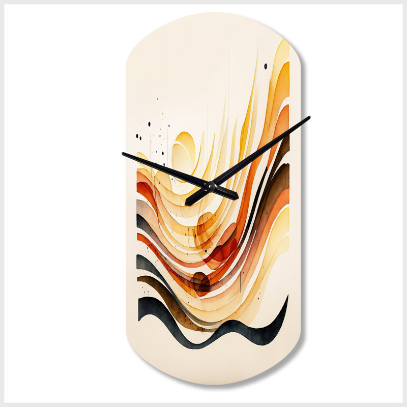 burnt orange wall clock