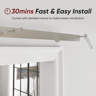 JUBEST Brushed Nickle Bi-Folding Barn Door Hardware Kit (Doors Not ...