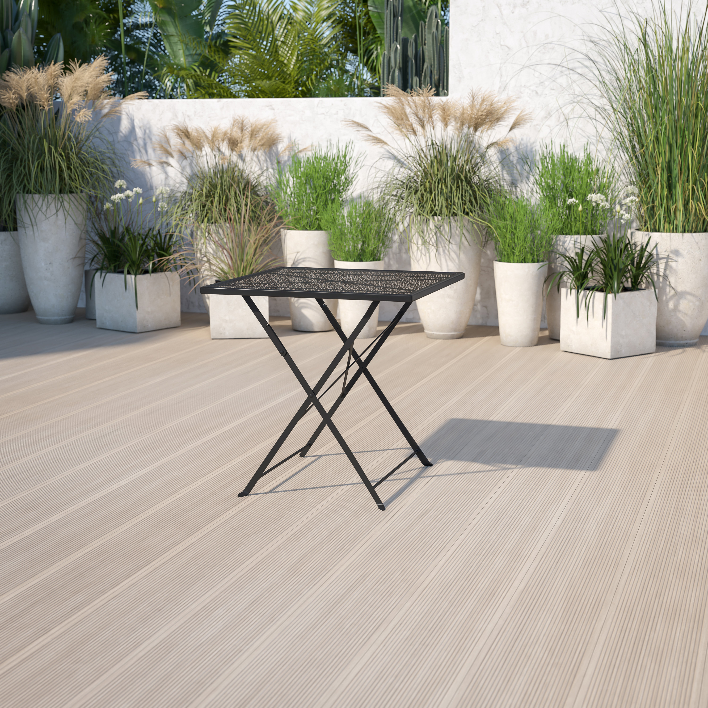 Wade Logan® Commercial Grade 28" Square Indoor-Outdoor Steel Folding ...