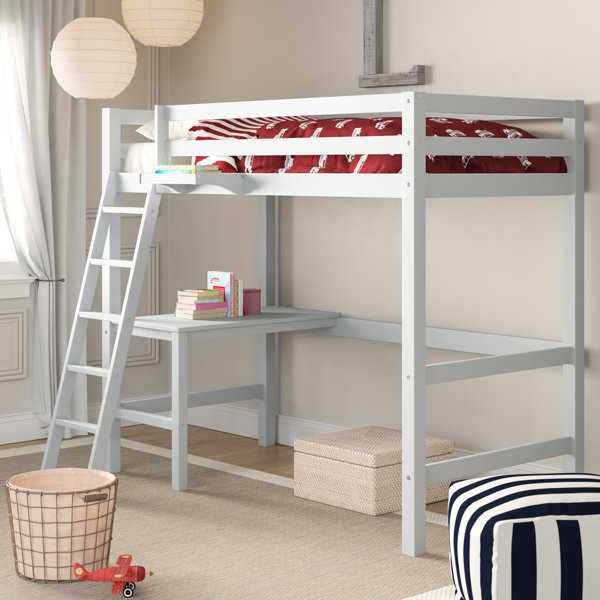 Viv + Rae Harold Twin Loft Bed with Built-in-Desk & Hanging Nightstand ...