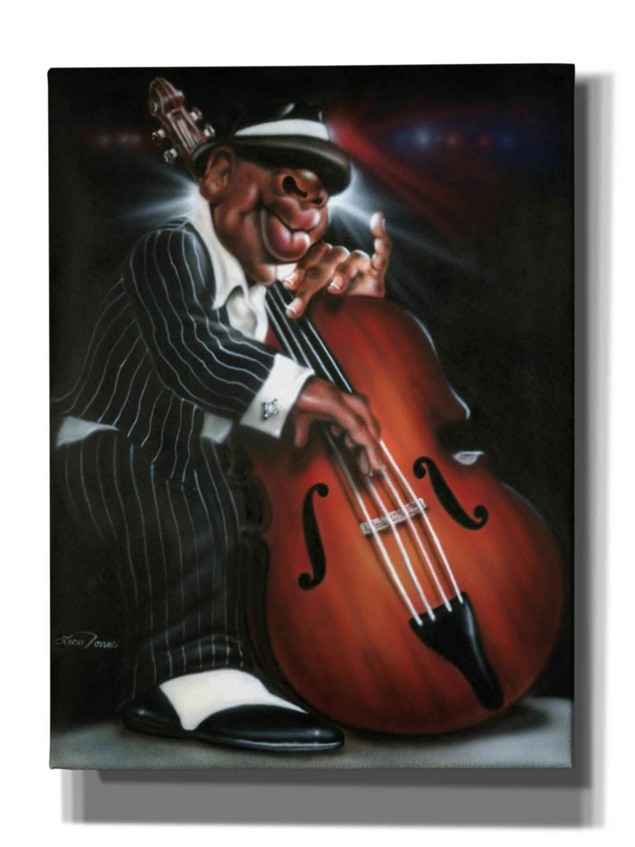 Winston Porter Jazzman D by Leonard Jones - Wrapped Canvas Graphic Art ...