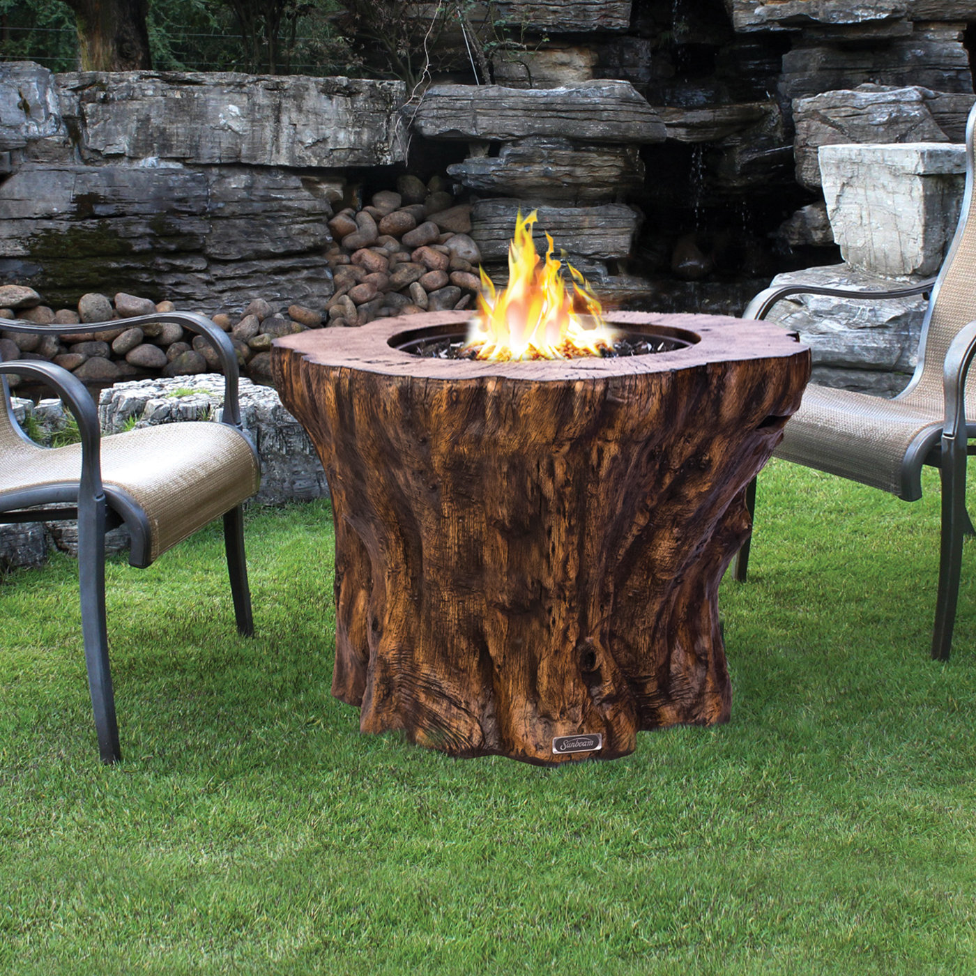 Sunbeam Pioneer Concrete Propane Fire Pit Table & Reviews | Wayfair