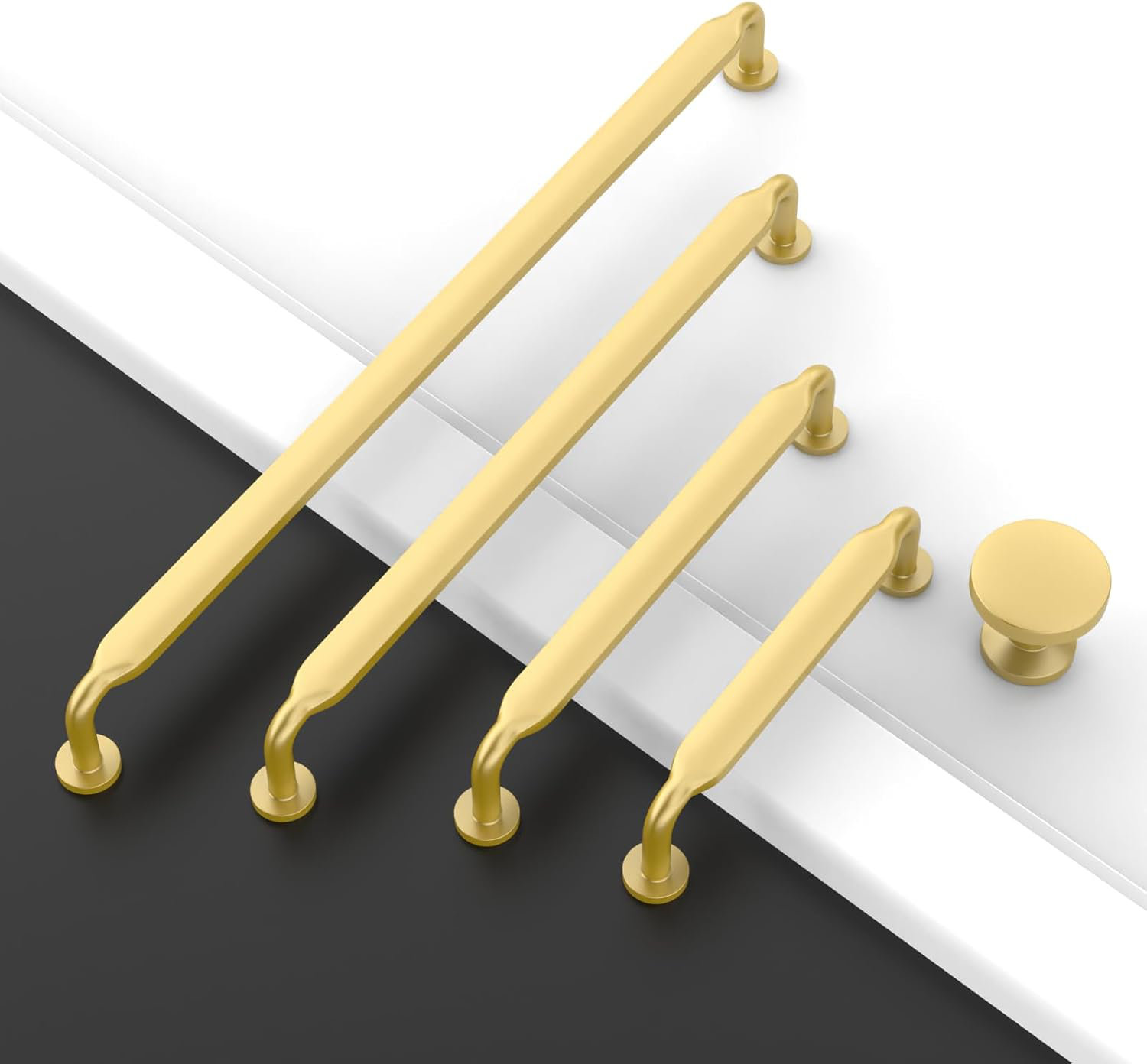 Frontier Grain 10 Pack Cabinet Pulls, Solid Zinc Alloy Kitchen Cabinet ...